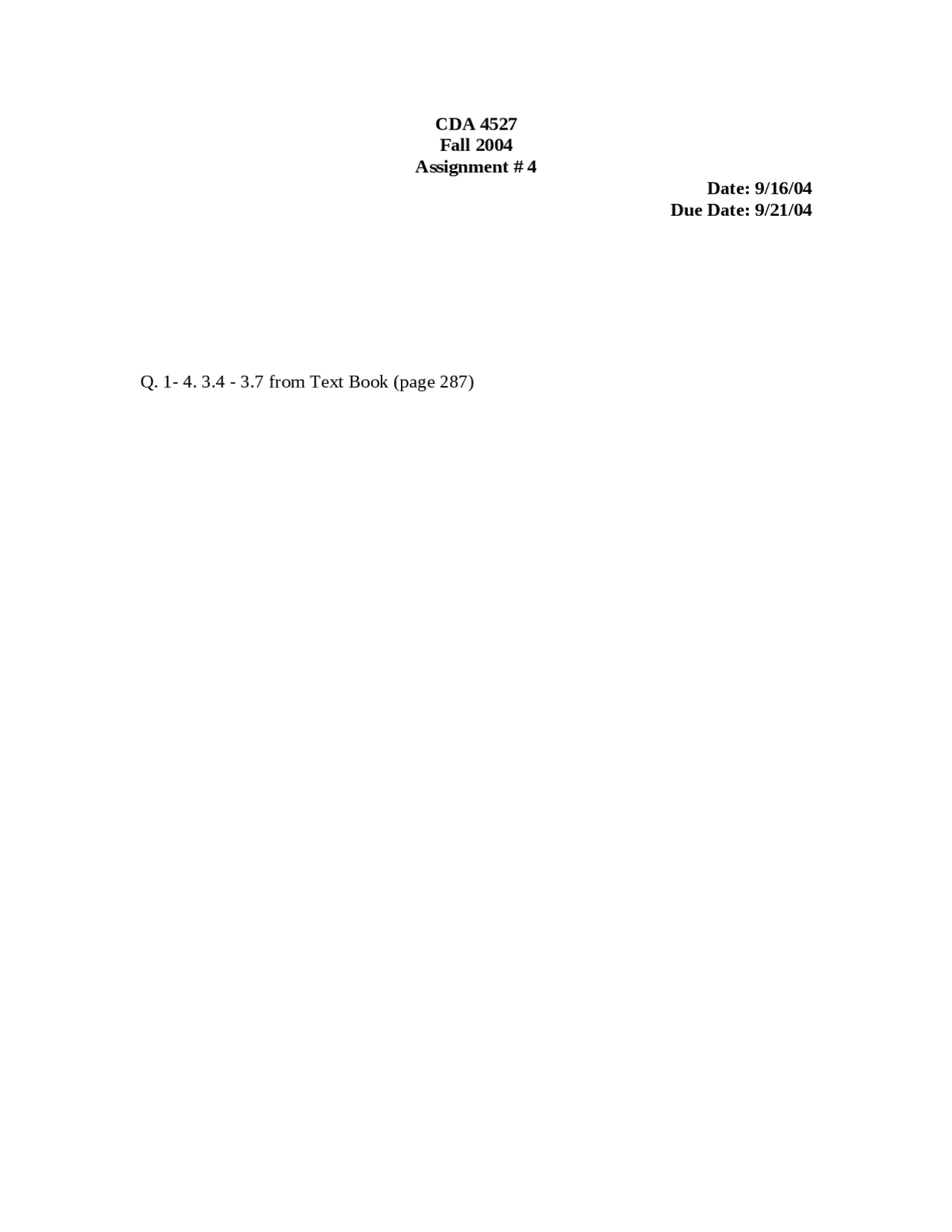 Analysis Computer Communication Networks Assignment 4 Cda 4527