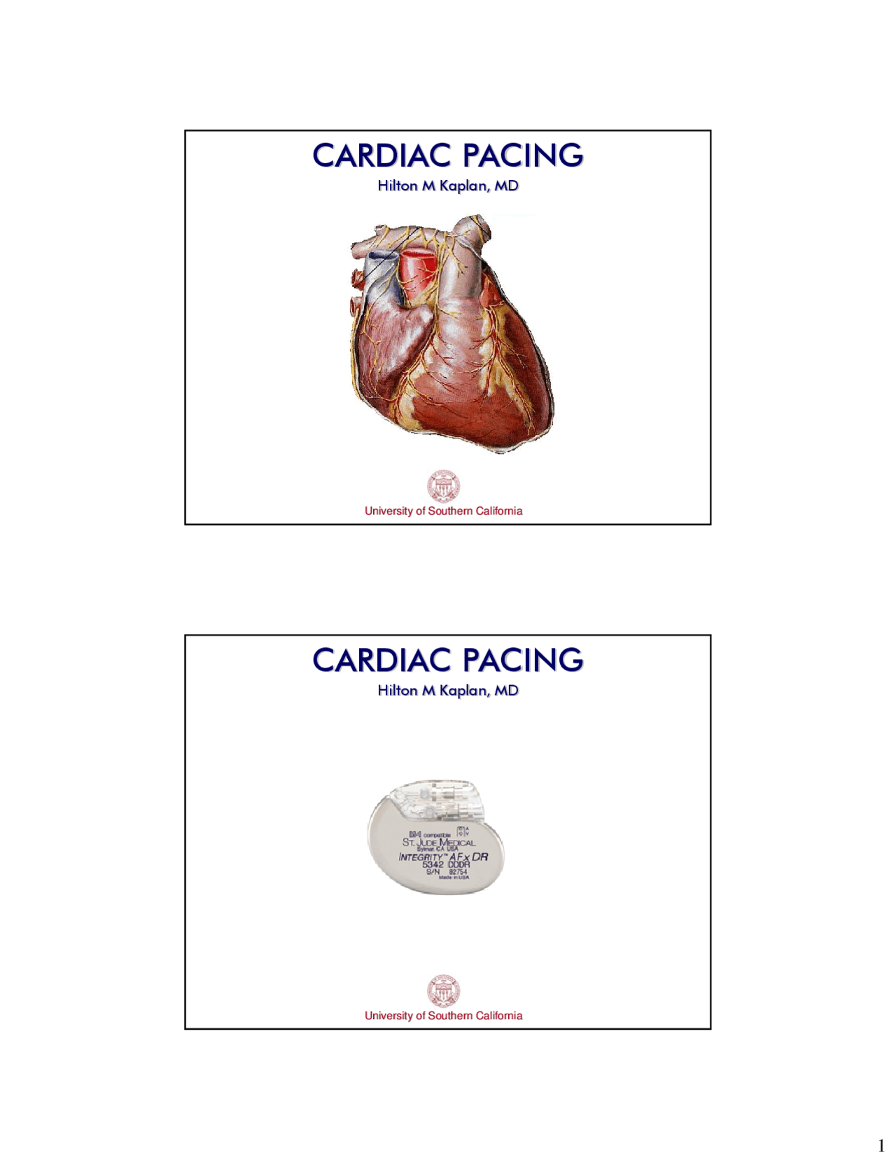Cardiac Pacing - Medical Students Elective Program - Slides | INTD 620 ...