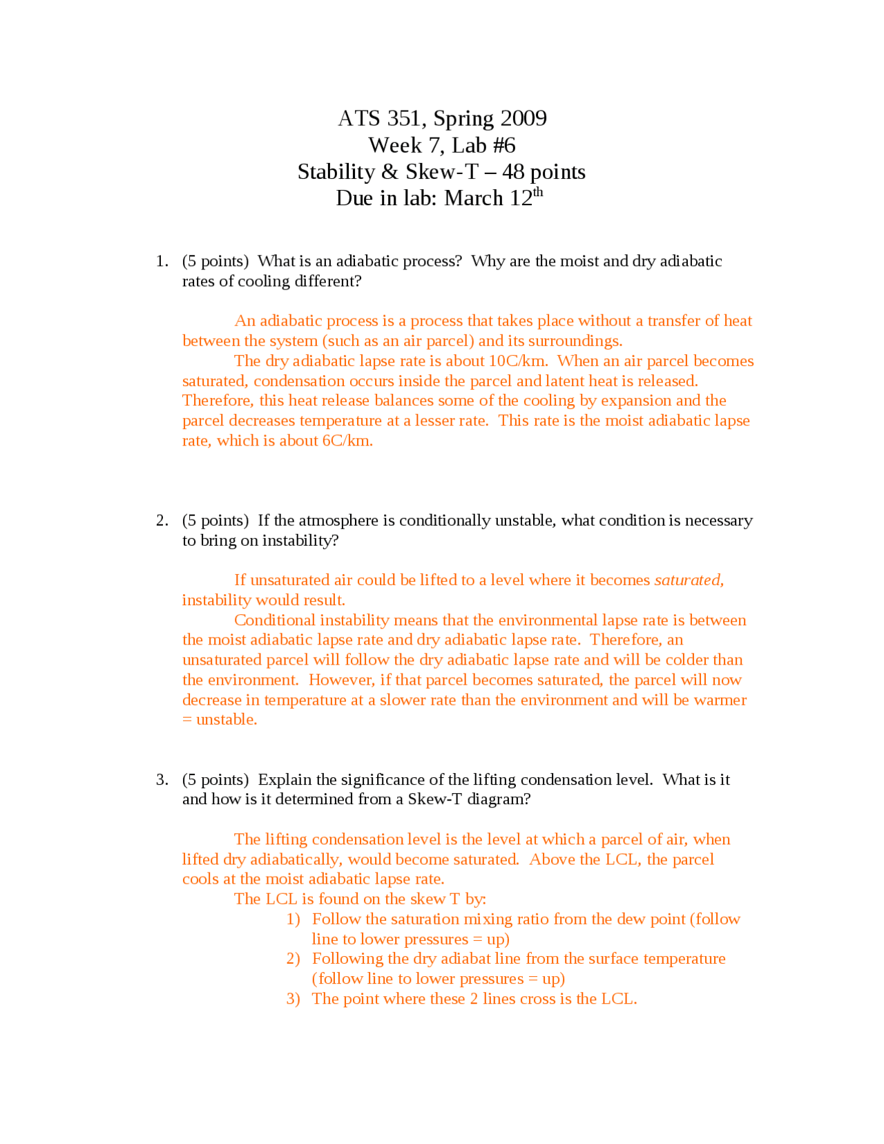 Exam 4 Solved Questions Introduction To Weather And Climate Laboratory
