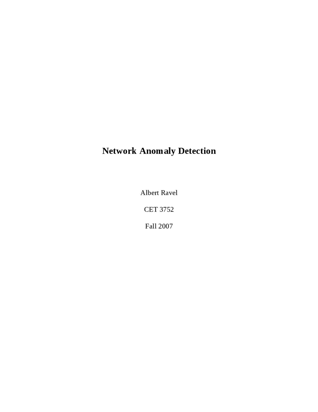 Network Anomaly Detection Protecting Corporate Data With Ids And Nbas Papers Electrical And