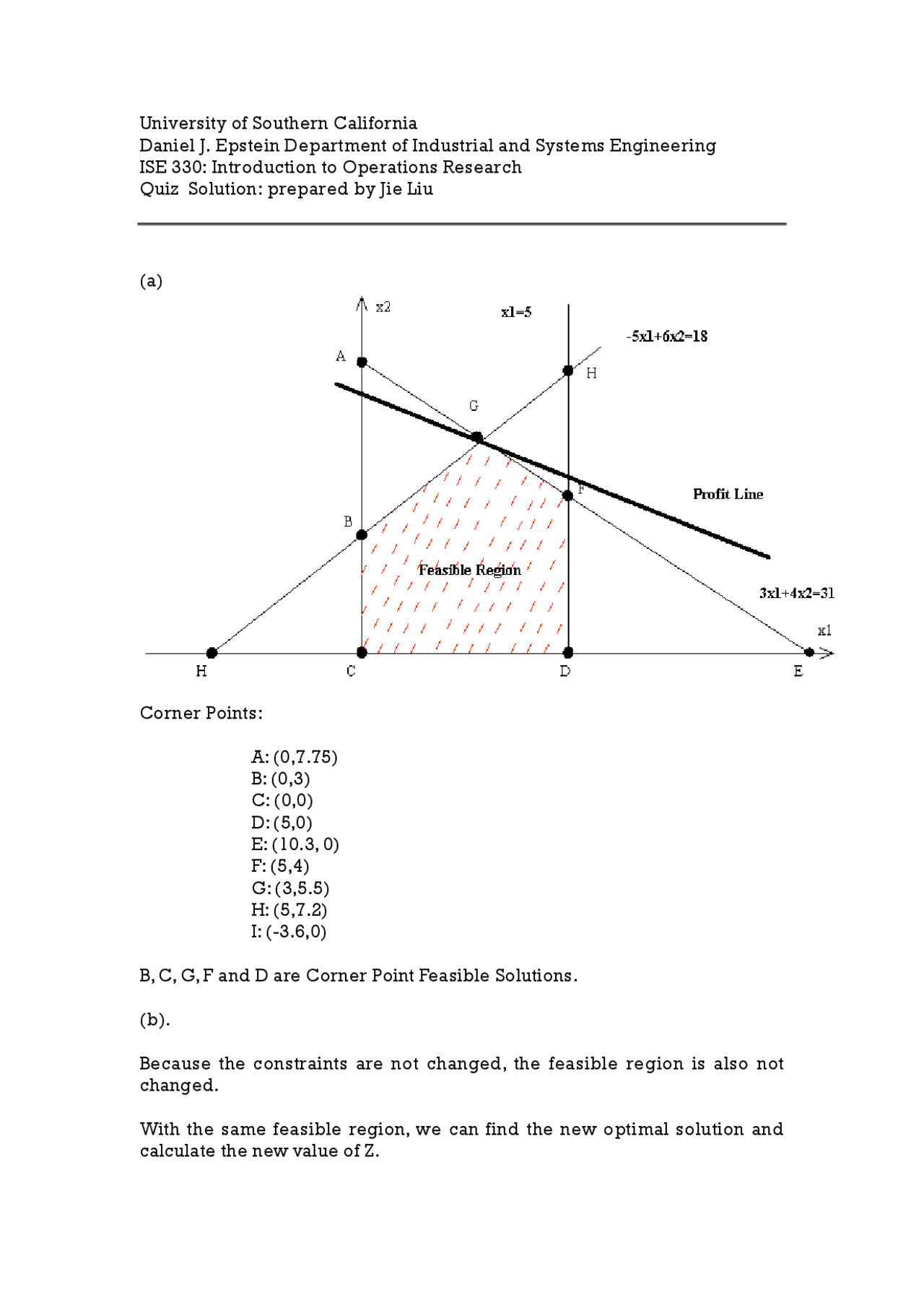 Introduction To Operations Research Quiz Solution Ise 330 Quizzes