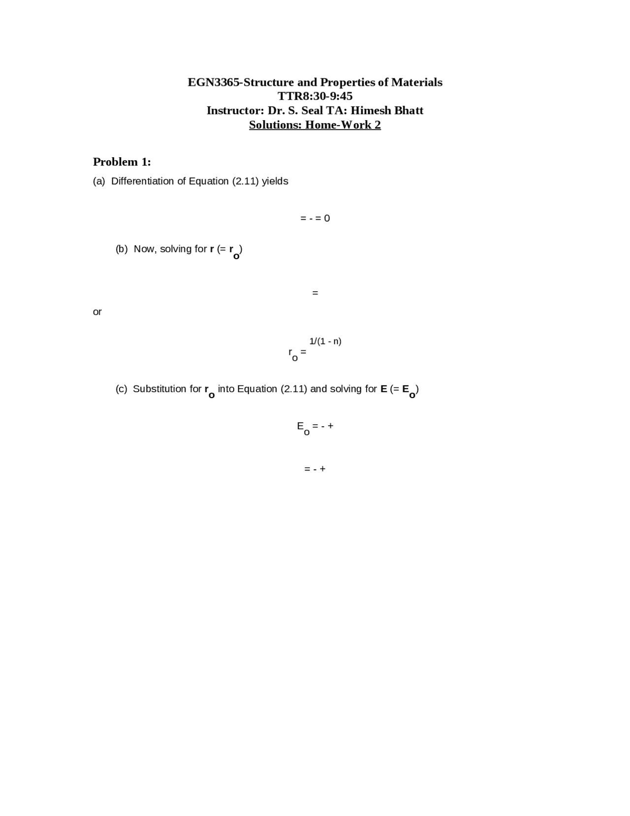 Solved Problem On Differentiation Of Equations Assignment 2 Egn