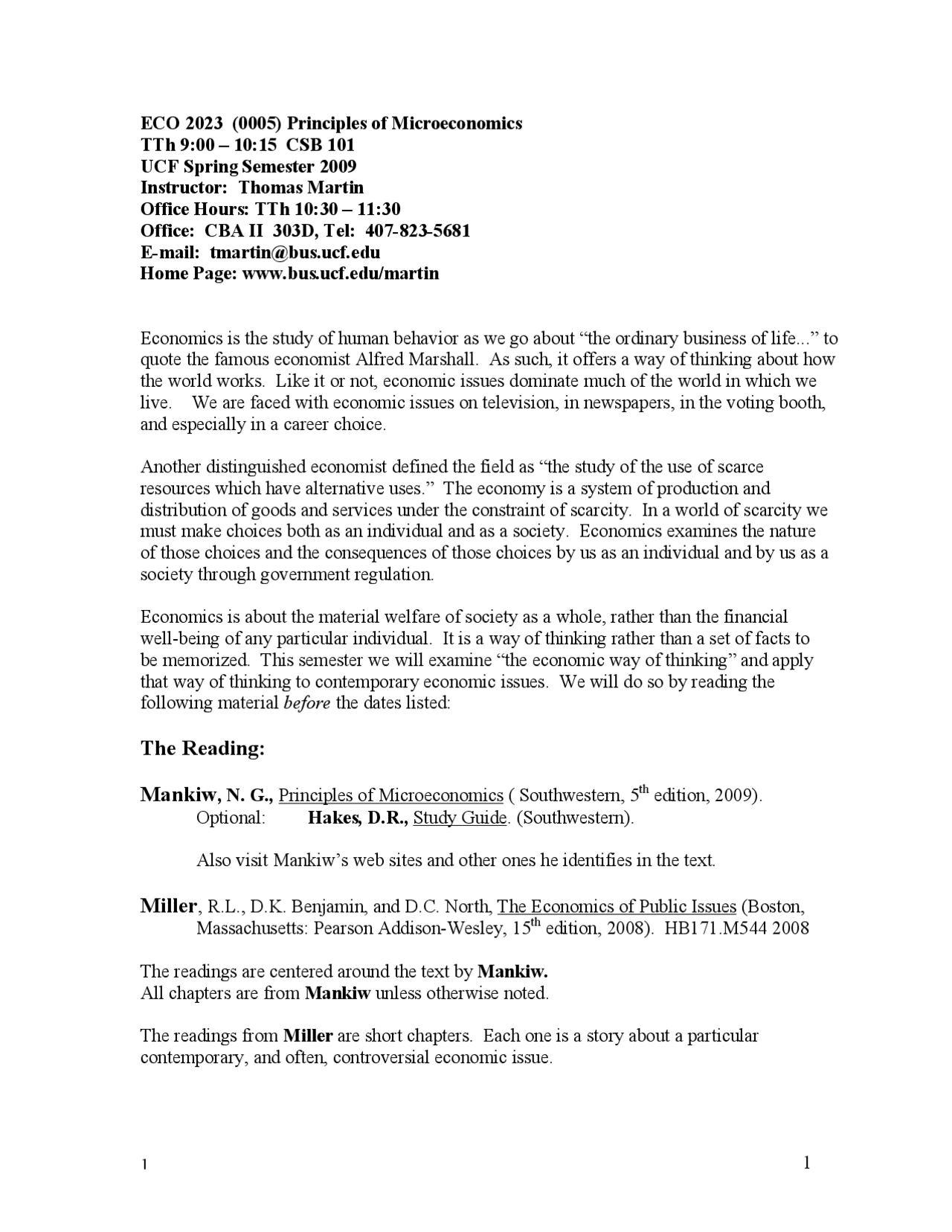 Course Learning Objectives | Principles of Microeconomics | ECO 2023 ...