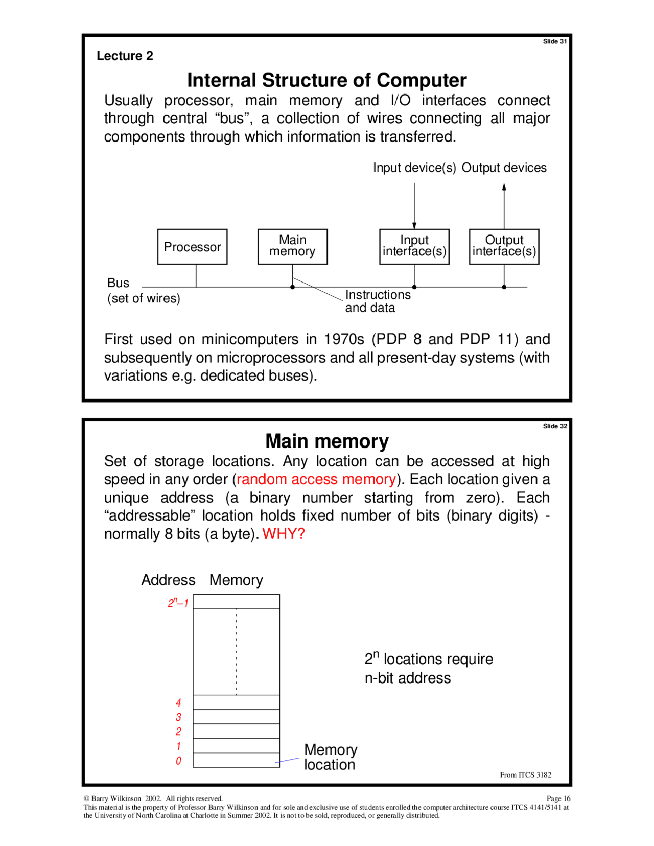 Internal Structure Of Computer Lecture Slides Cda 4150 Docsity
