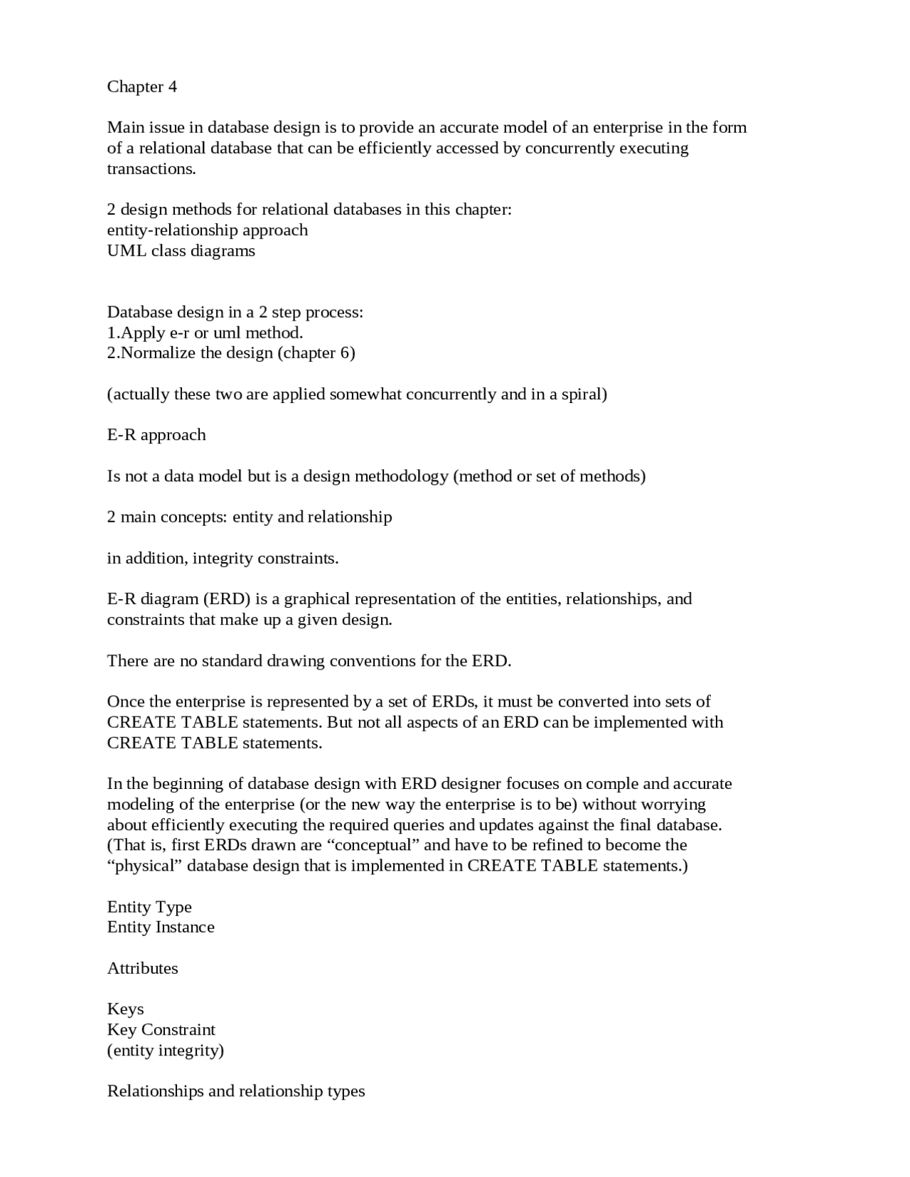 Final Exam Study Guide - Database Design and Implementation | ISM 4212 | Exams Accounting | Docsity