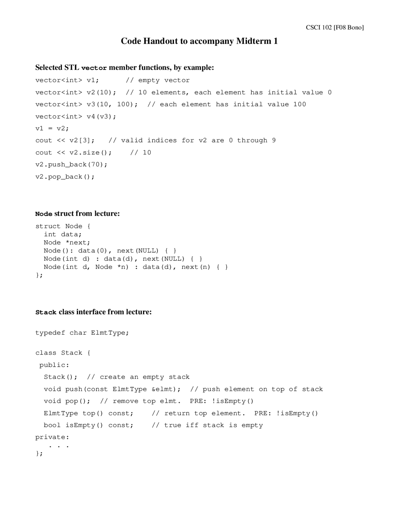 Code Handout to accompany Midterm Exam 1 - Field Study | INDS 102 ...