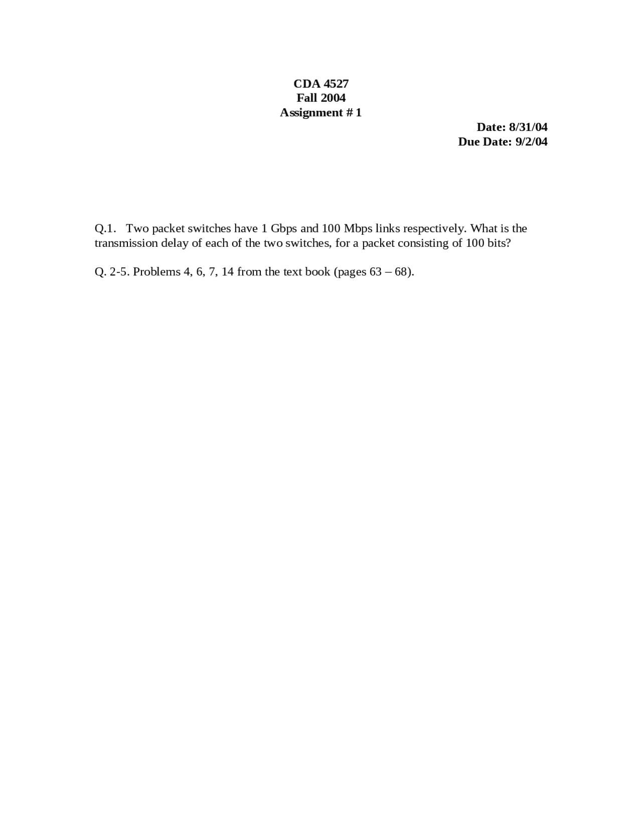 Analysis Computer Communication Networks Practice Questions For
