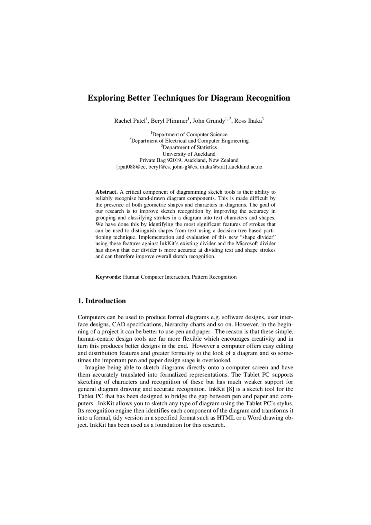 Exploring Better Techniques For Diagram Recognition Cap 6938 Docsity