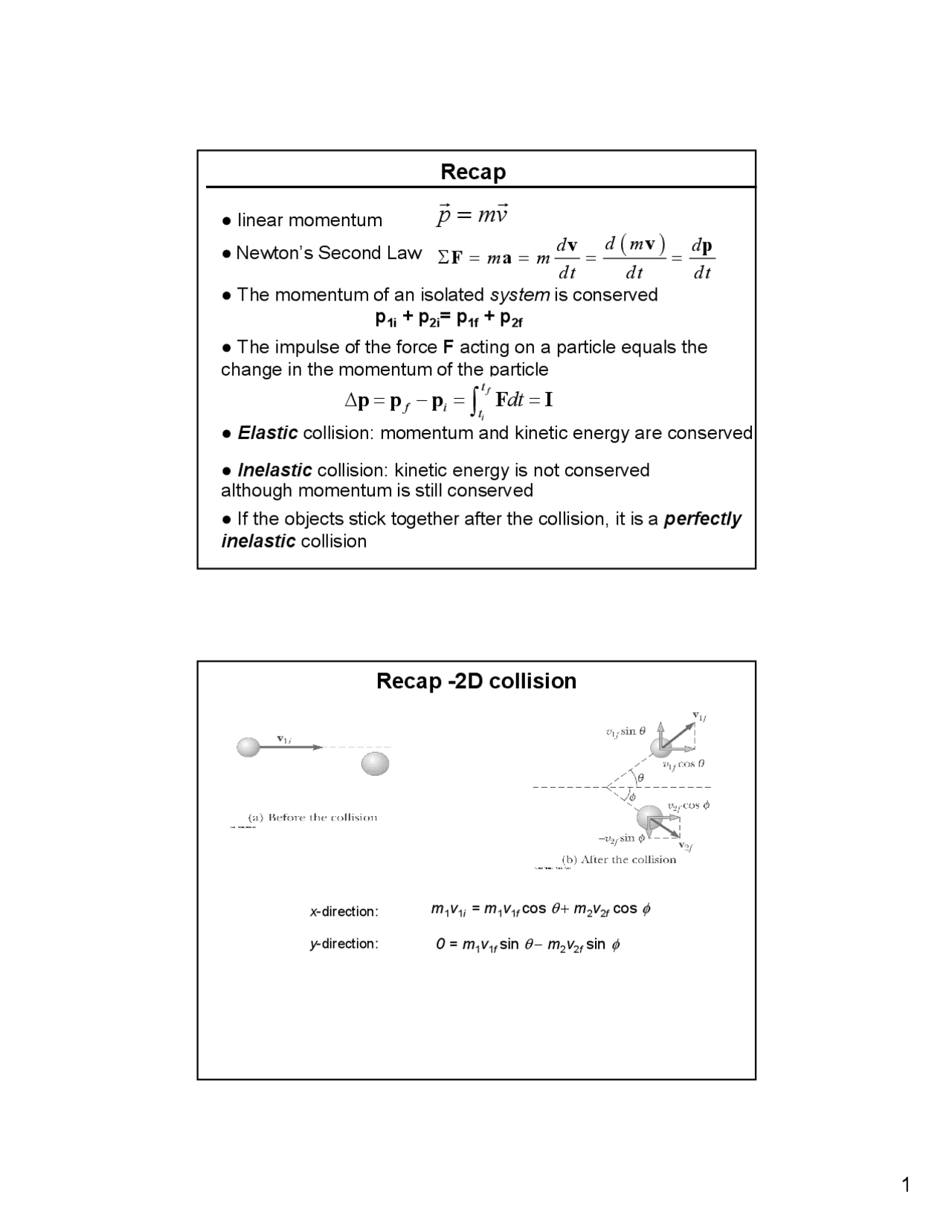 Notes On Physics For Engineers And Scientists I Phy 2048 Docsity
