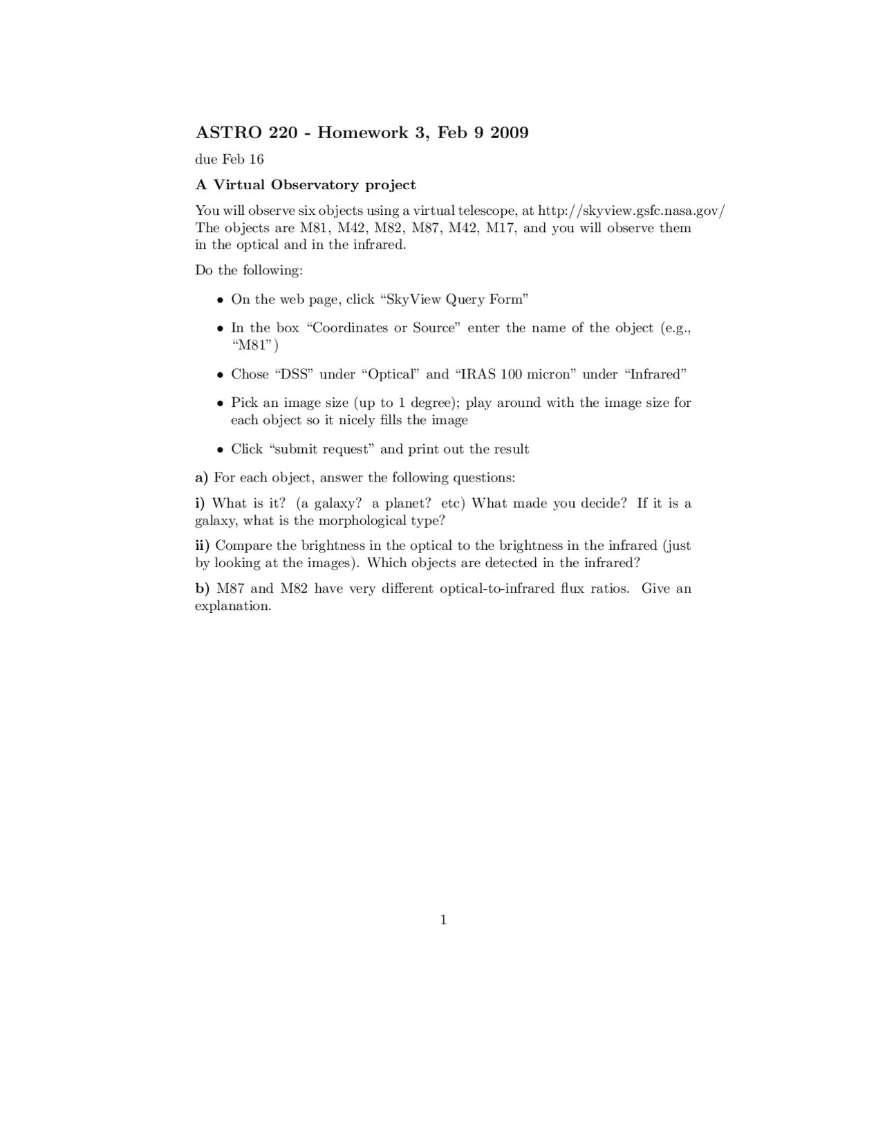 Homework 3 Practice Problems On Galaxies And Cosmology Astr 220 Docsity