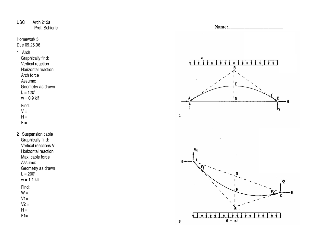 Homework 5 Arch Suspension Cable Building Structures And Seismic