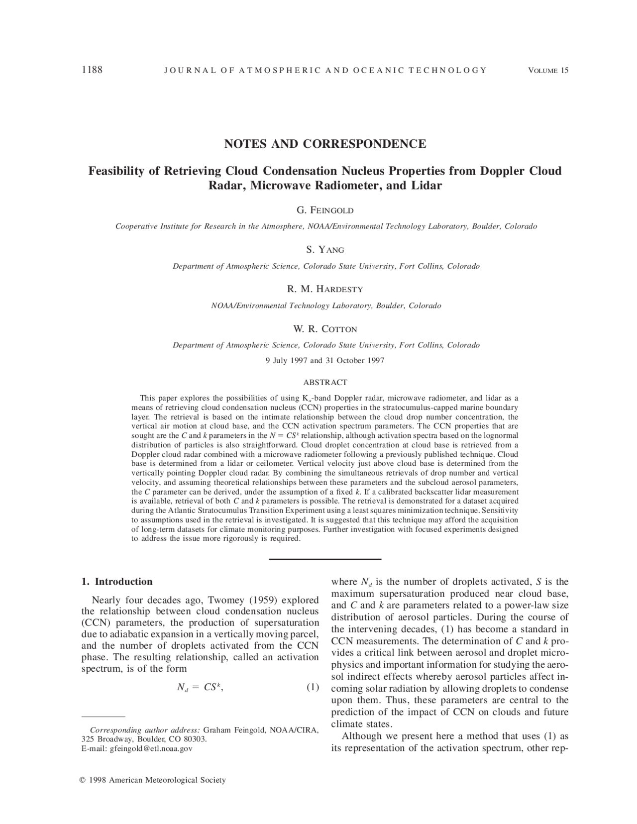 Feasibility Of Retrieving Cloud Condensation Nucleus Properties From
