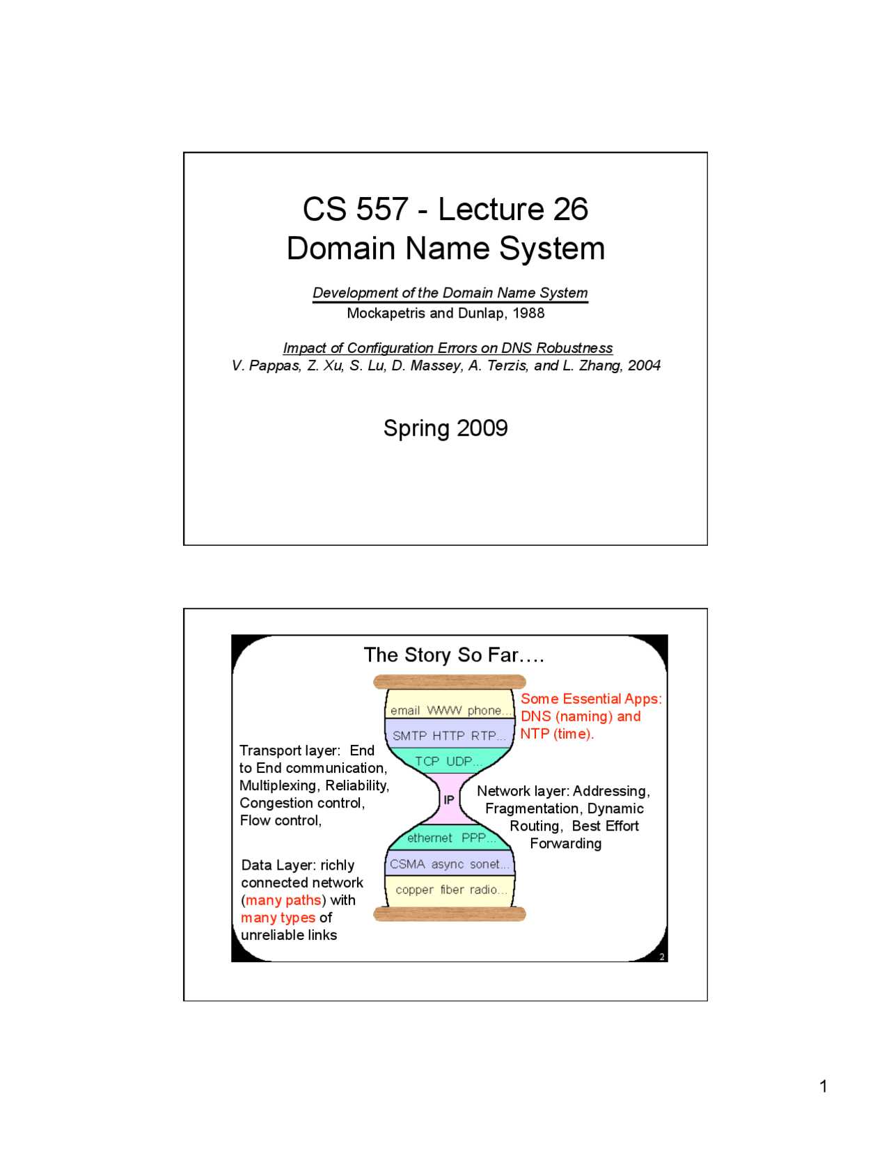 Study of DNS Robustness: Classification and Measurement of Operational Errors - Prof. Dani ...