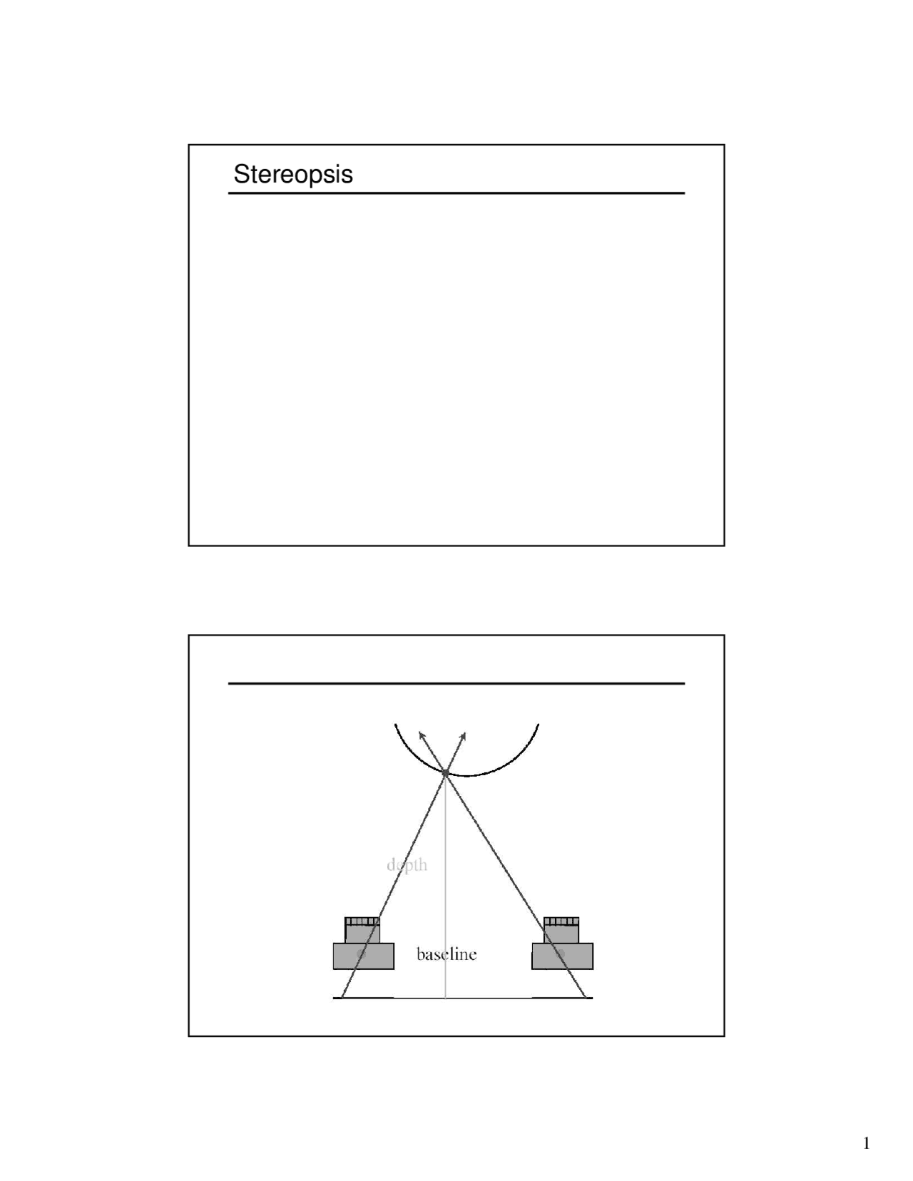 Stereopsis Computer Vision Systems Lecture Slides Cap 6411 Docsity
