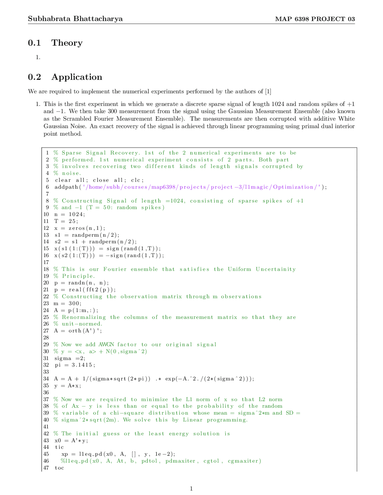 Matlab Script Simulating Recovery Of A 1 D Signals With Random Spikes 6188