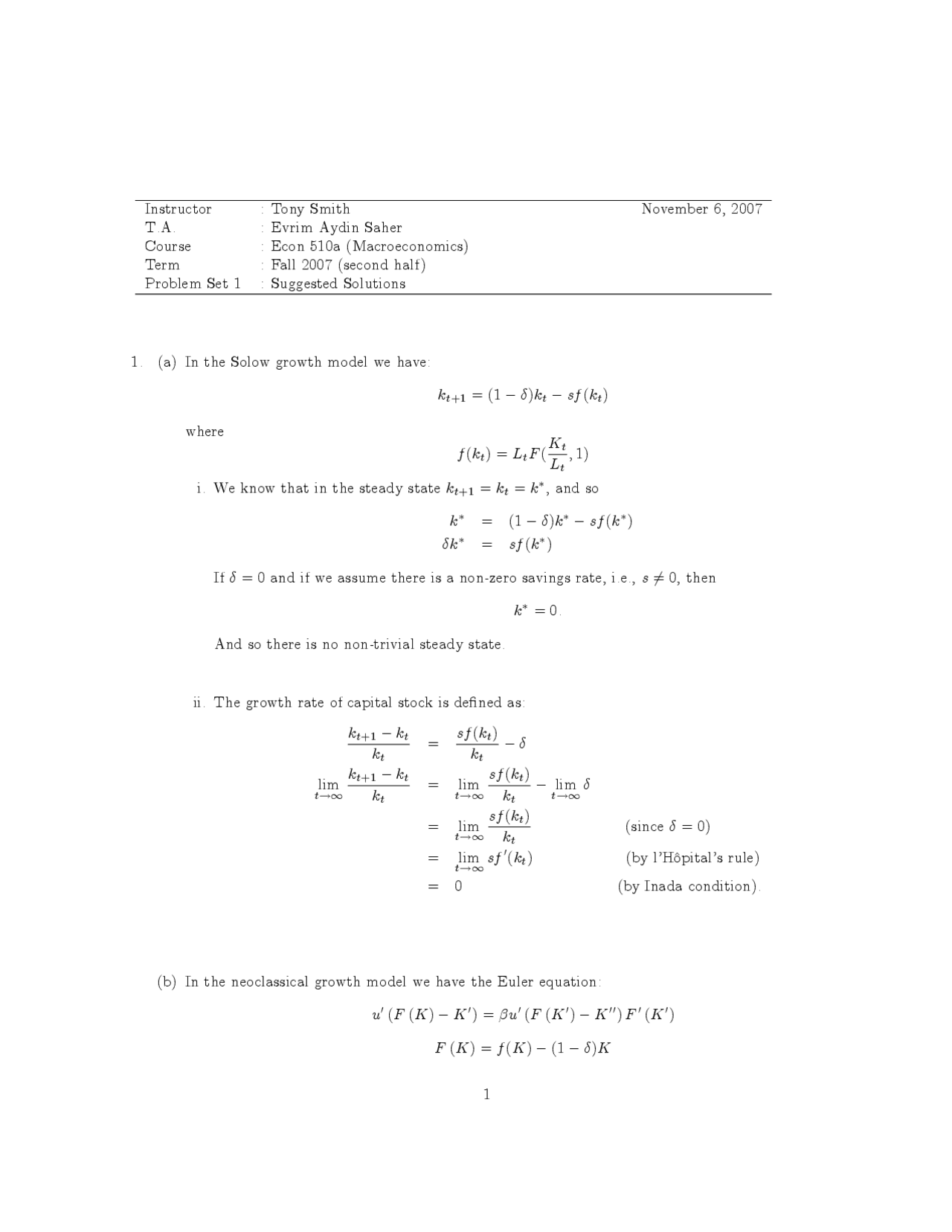 Questions On General Economics Theory Macroeconomics Assignment 1