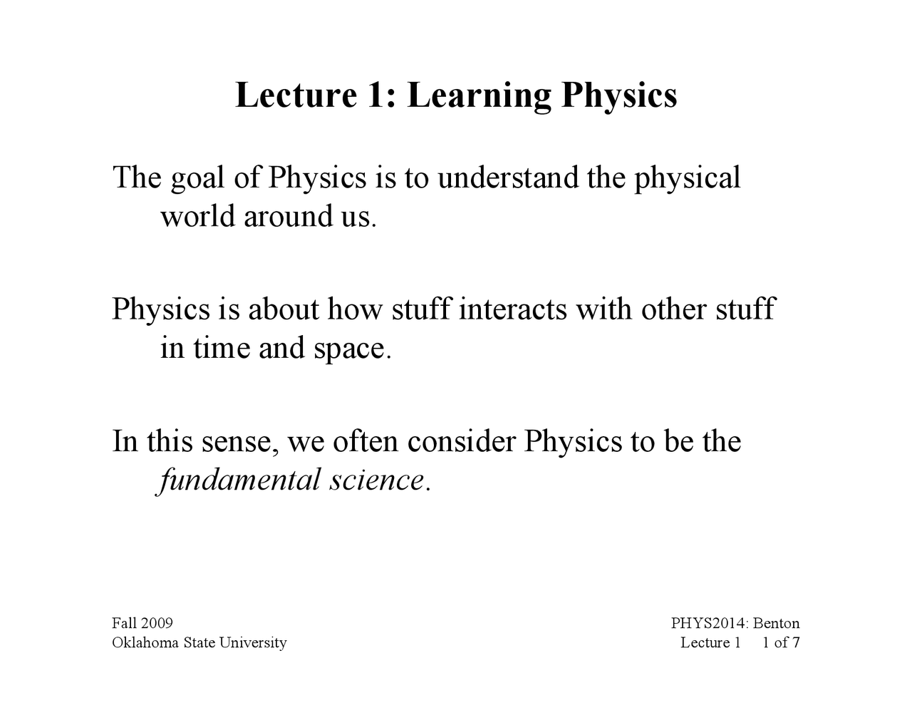 Learning Physics Fundamental Concepts And Problems Skills Phys 2014