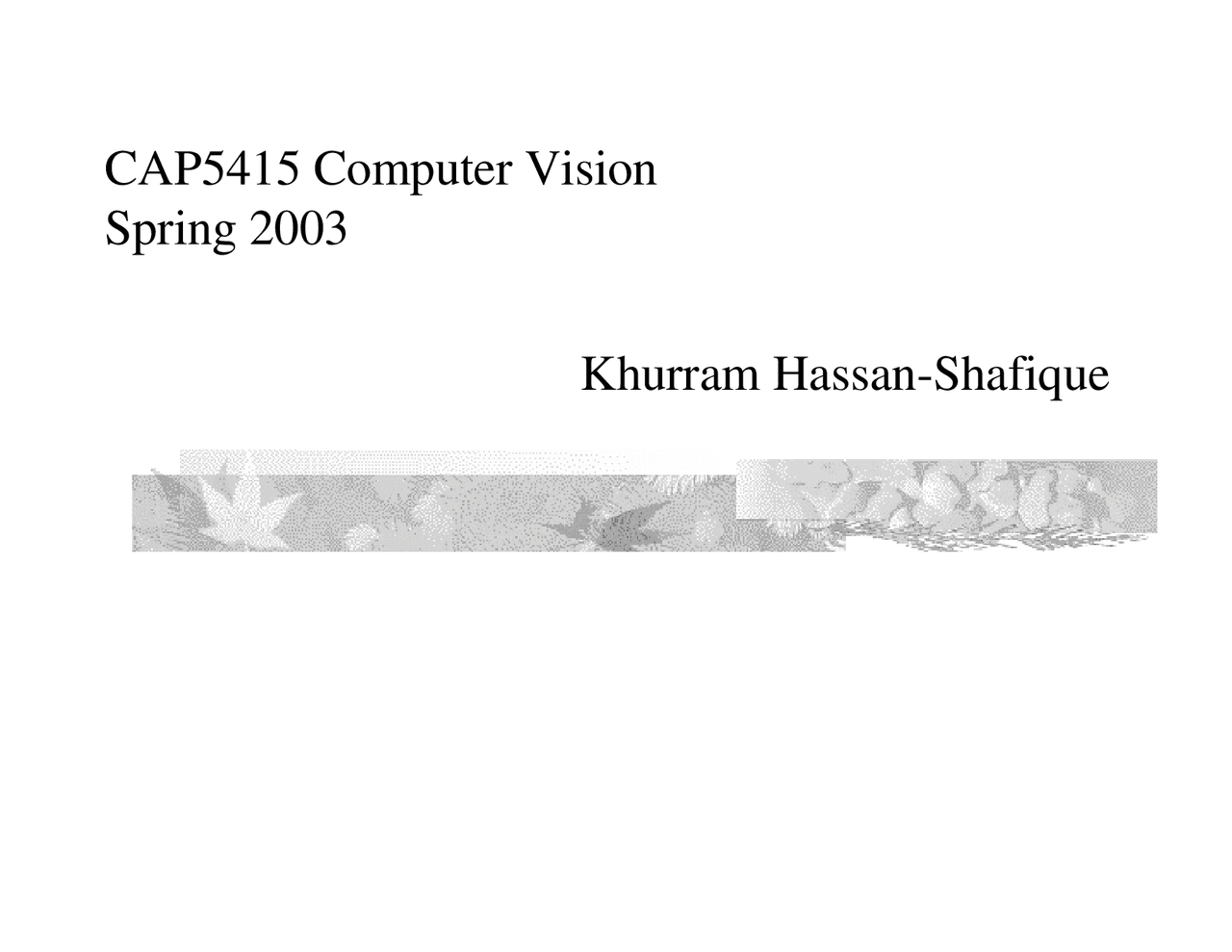 Region and Image segmentation of K-means in the Computer Vision | CAP 5415 - Docsity