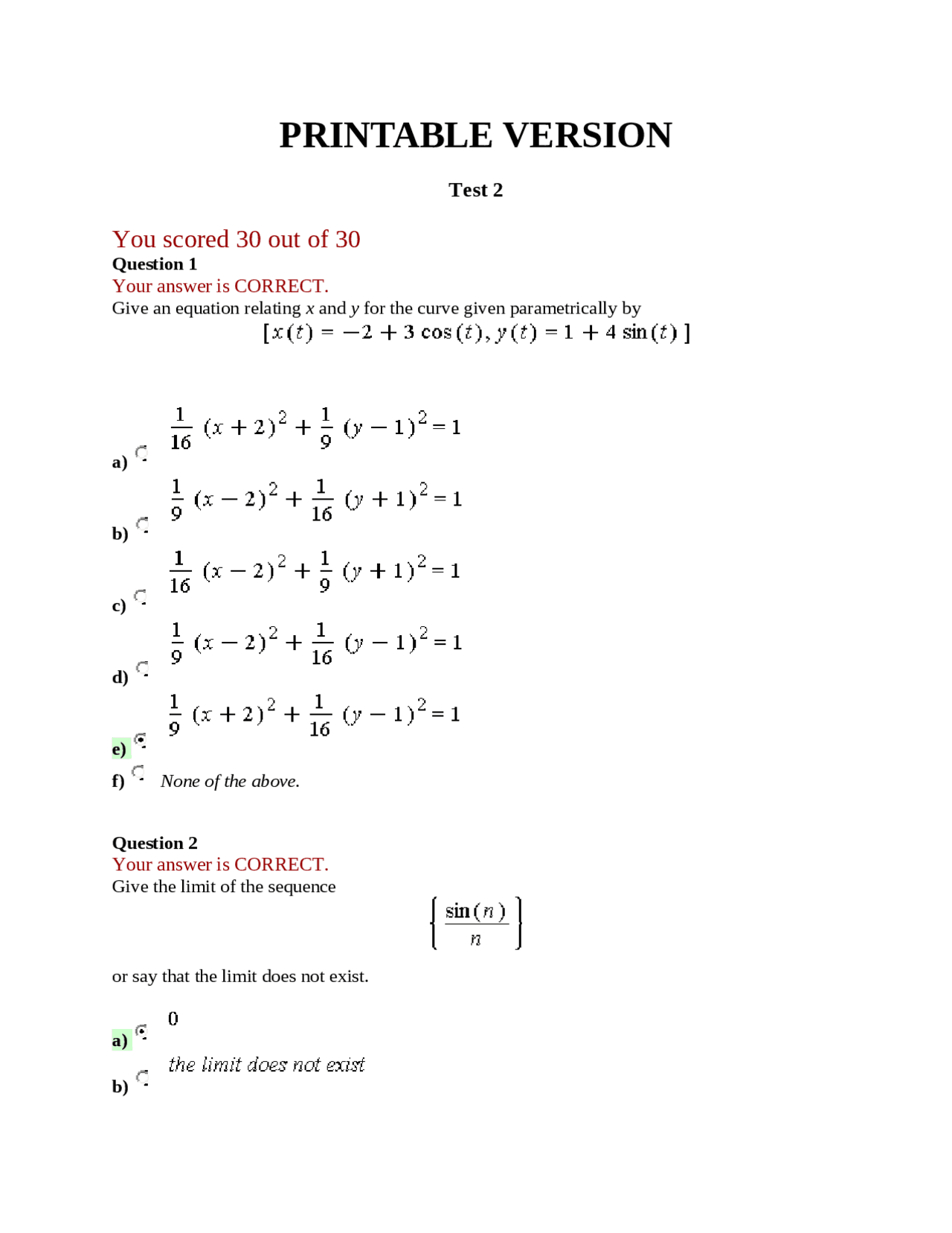 10 Solved Problems On Limits Of Sequences Midterm Exam Math 1432