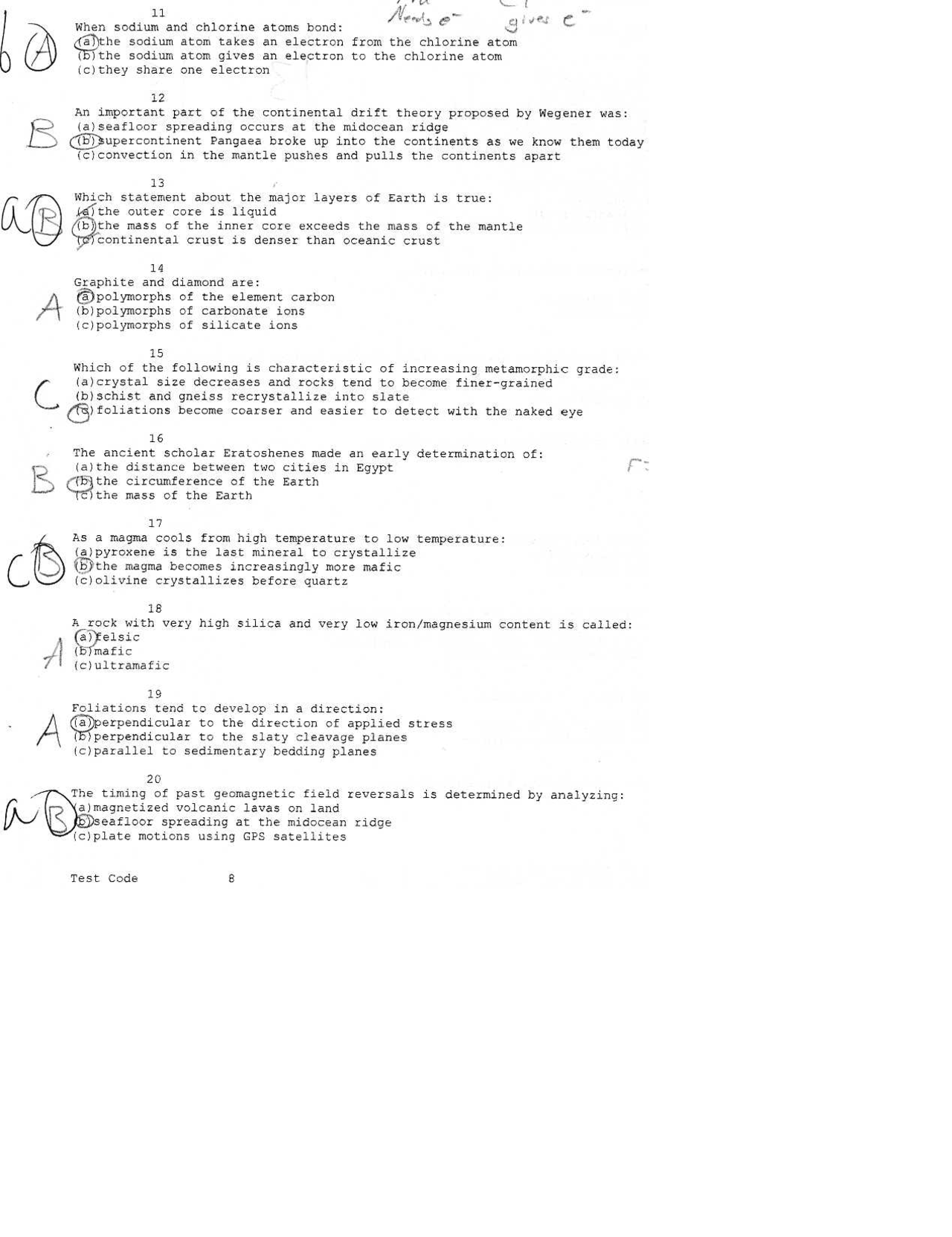 Principles Of Geology Exam Solved Geol 101 Docsity