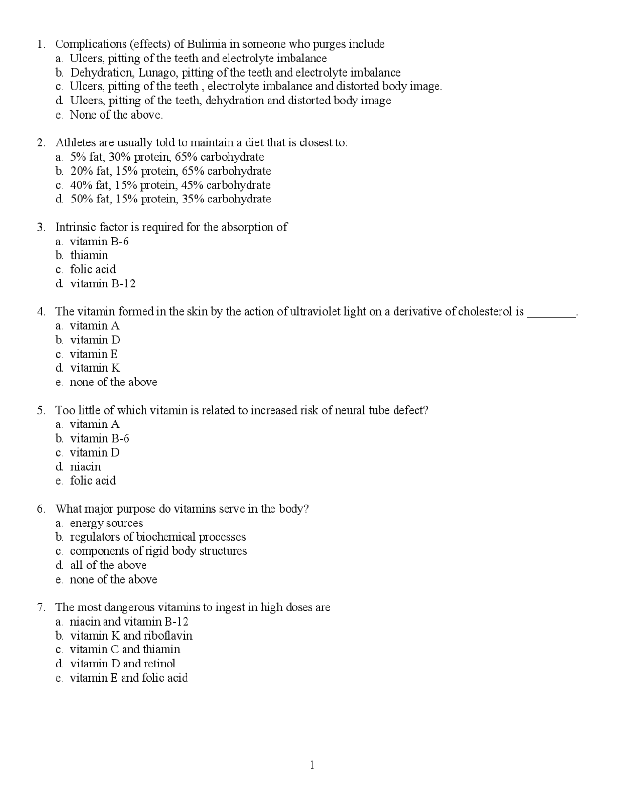 Practice Exam 3 Nutrition Today Nutr Sci 132 Docsity