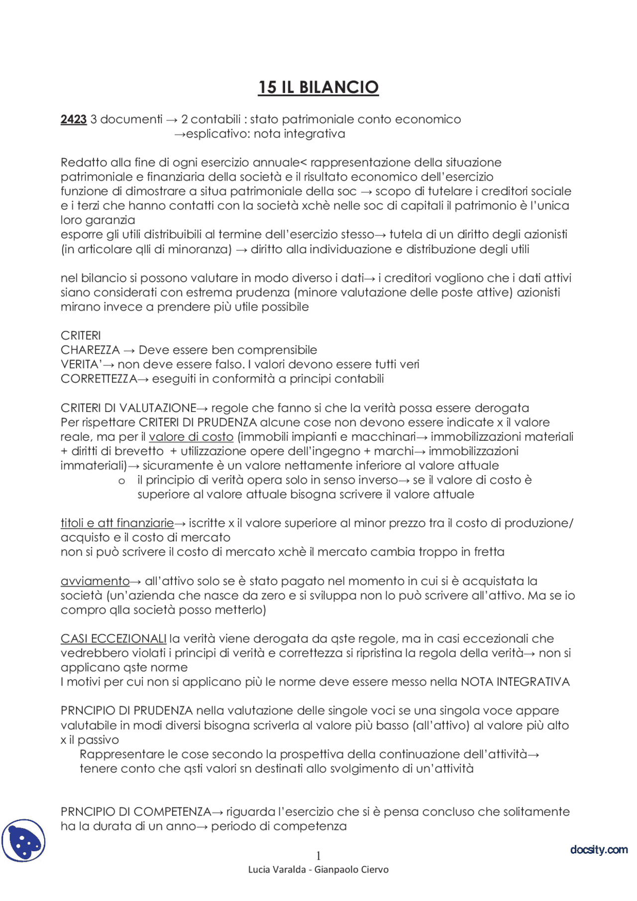 Diritto Commerciale Parte 5 Docsity