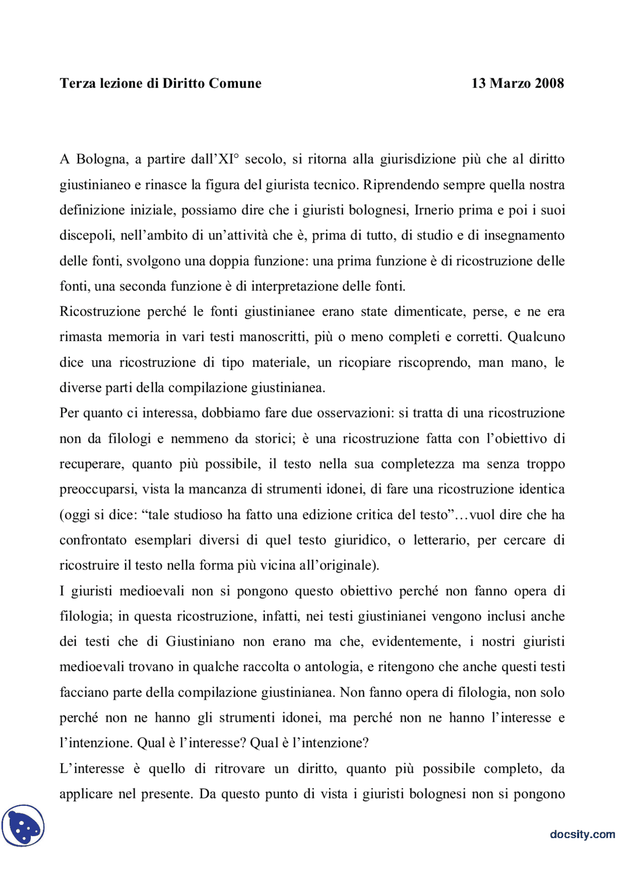 Appunti Di Diritto Comune Parte 2 Docsity