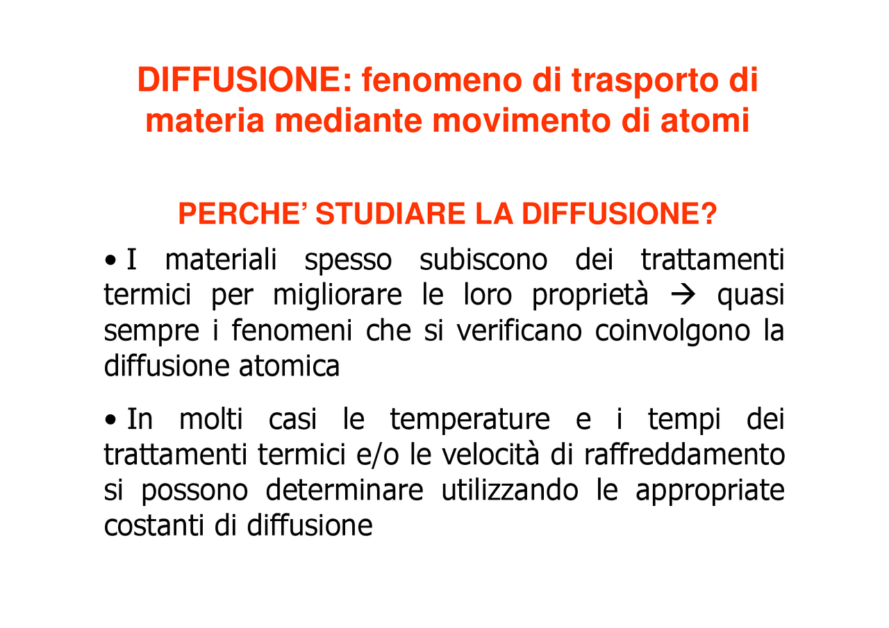 Appunti Di Biomateriali Diffusione Appunti Di Biomateriali Docsity