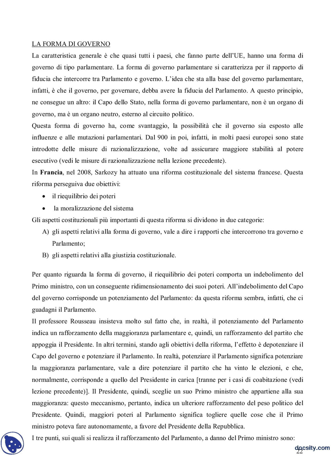 Appunti Di Diritto Pubblico Comparato Parte 2 Docsity