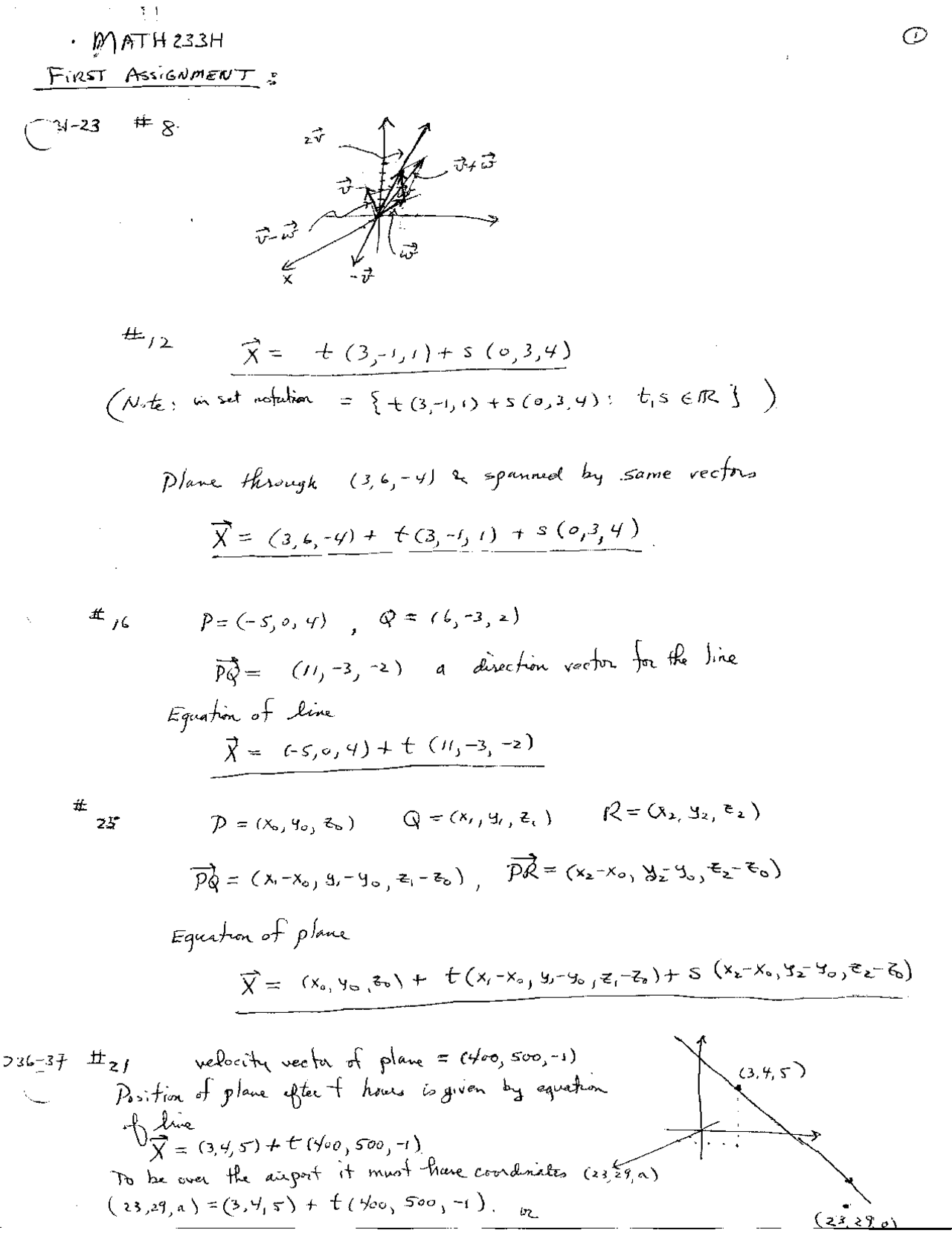 Assignment 1 With Solutions Calculus Of Functions Of Several