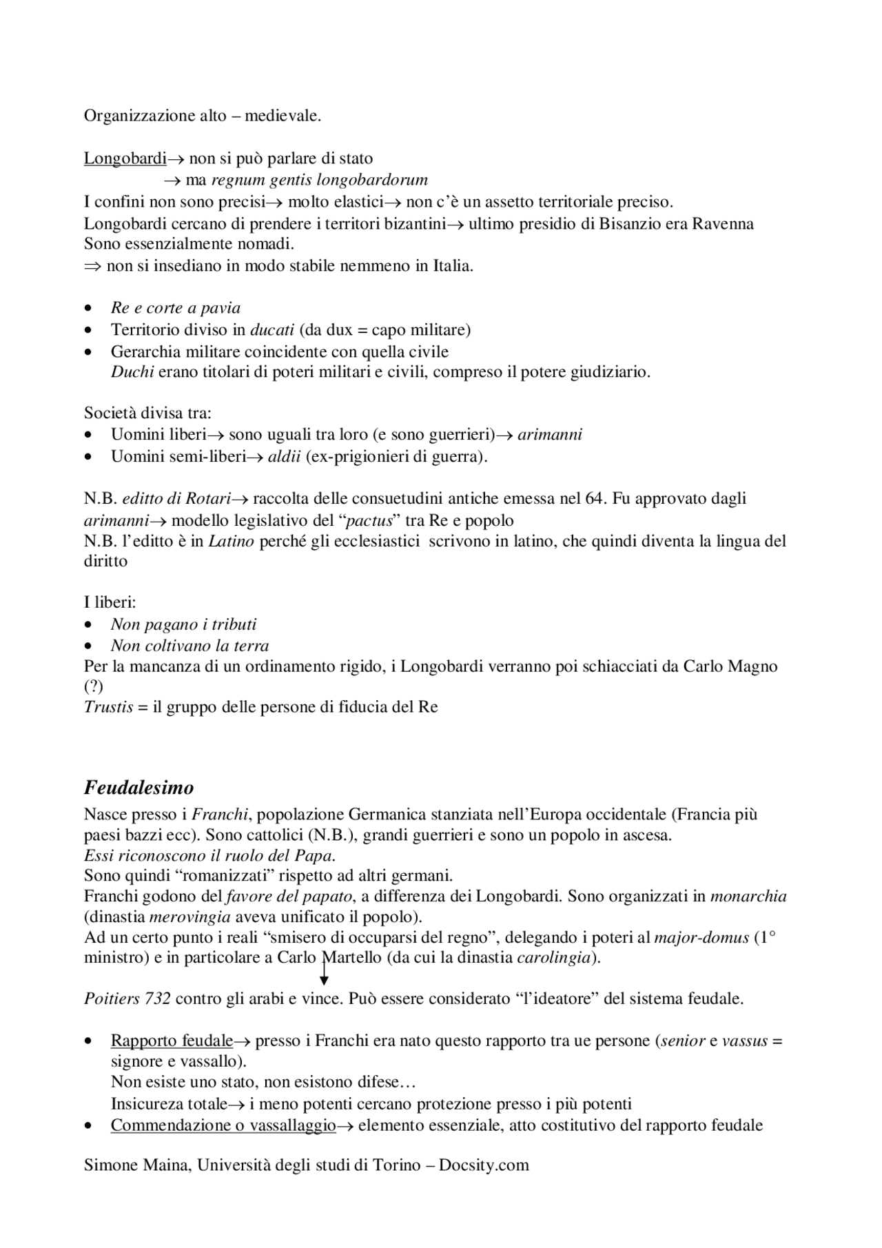 Storia Del Diritto Docsity