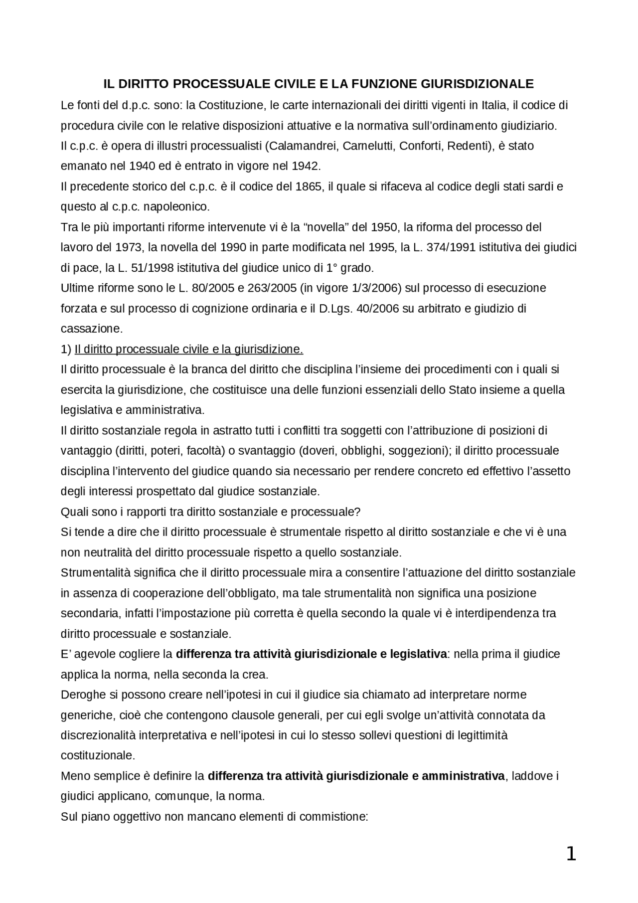 Diritto Processuale Civile Esame Fatto Con Testo Balena Docsity