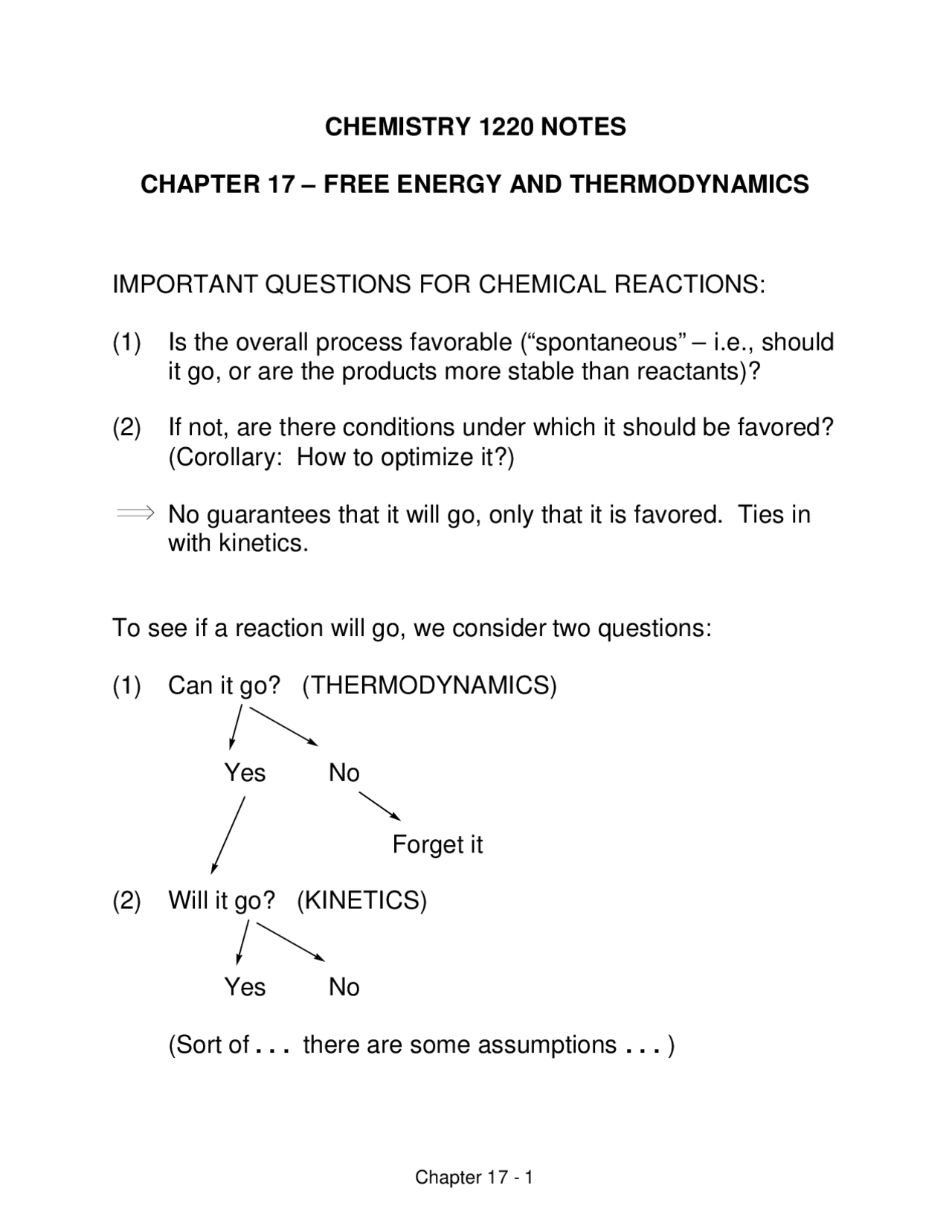 Free Energy and Thermodynamics - General Chemistry II | CHEM 1220 ...
