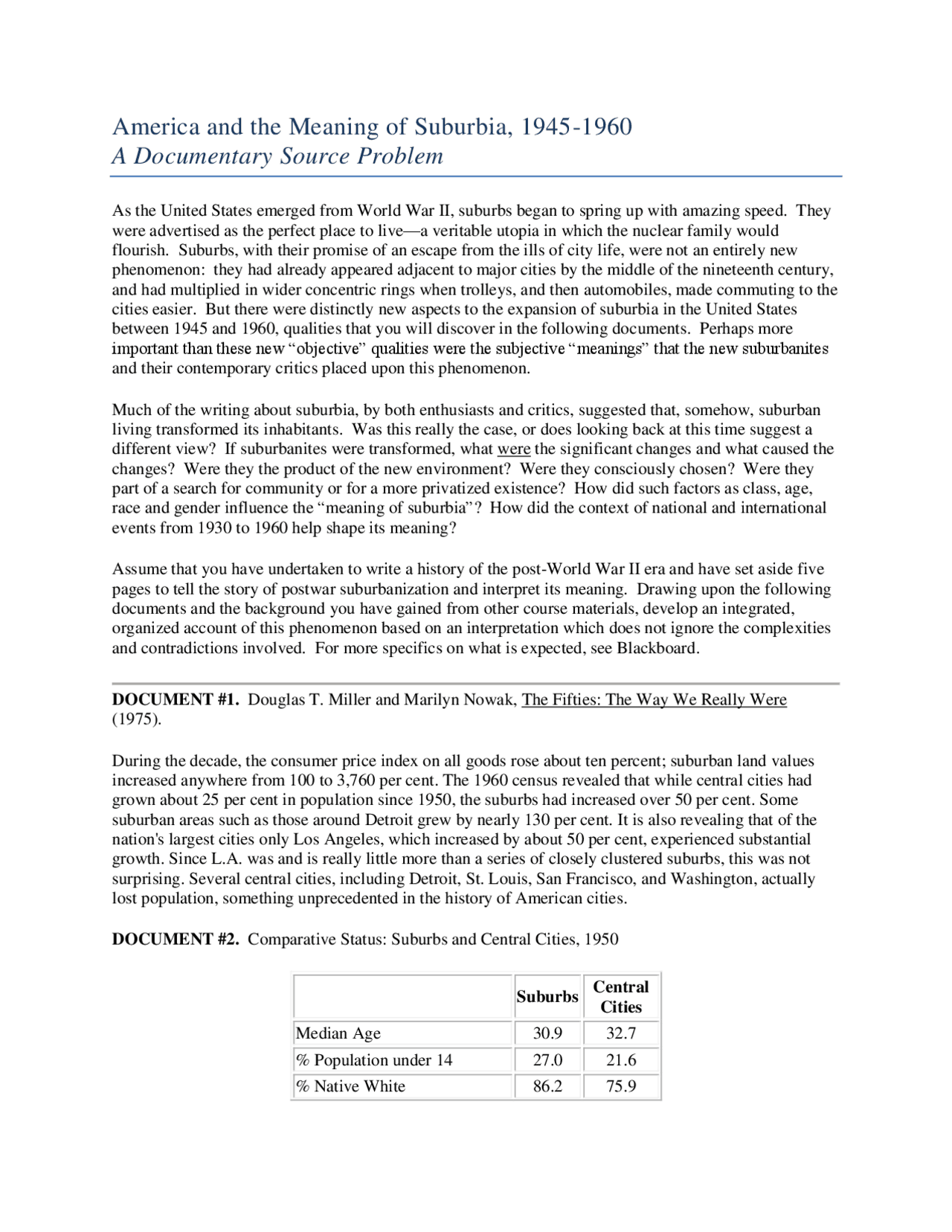Interpreting the American Past - Paper Assignment | HIST 104H - Docsity