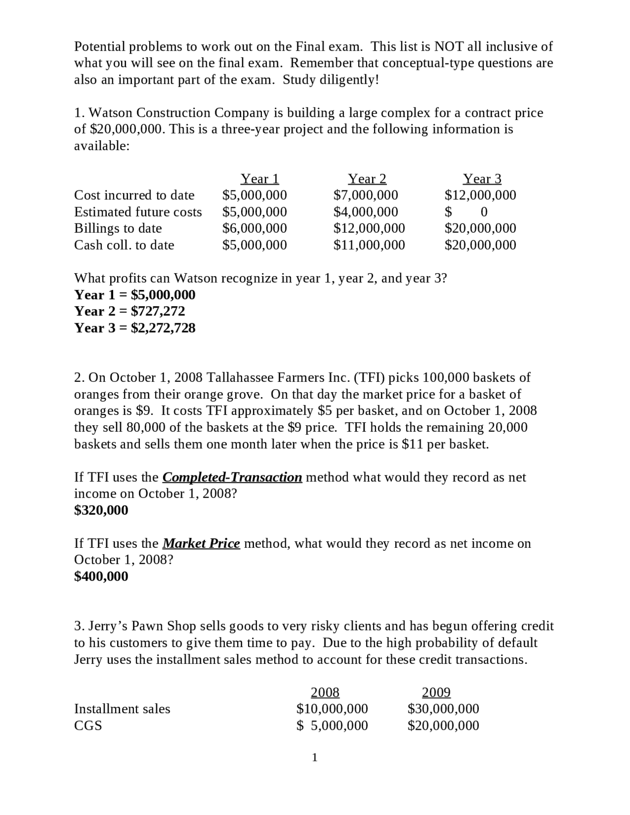 Profits, Bad Debt Expense - Analysis of Financial Statement ...