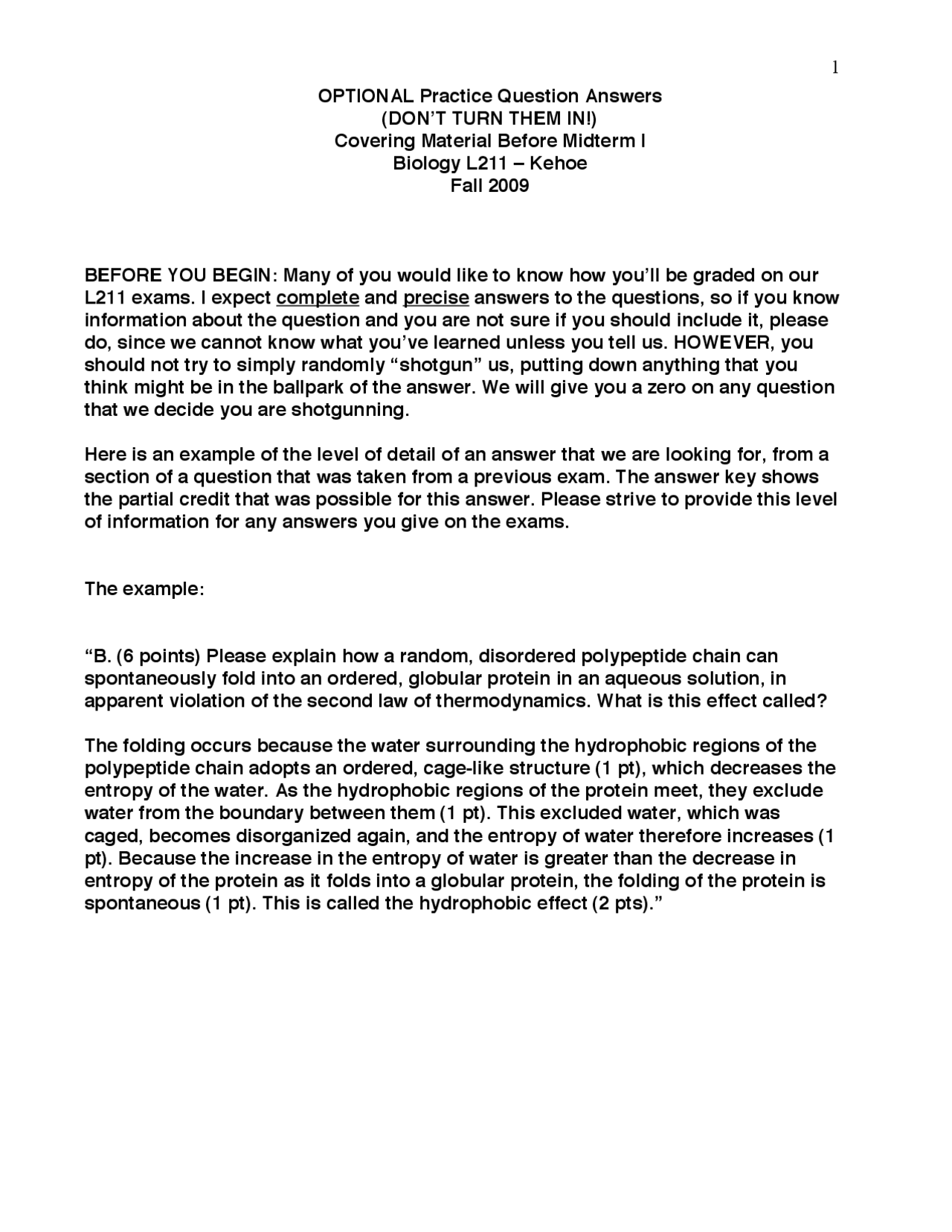 Practice Questions With Answers Molecular Biology Biol Docsity