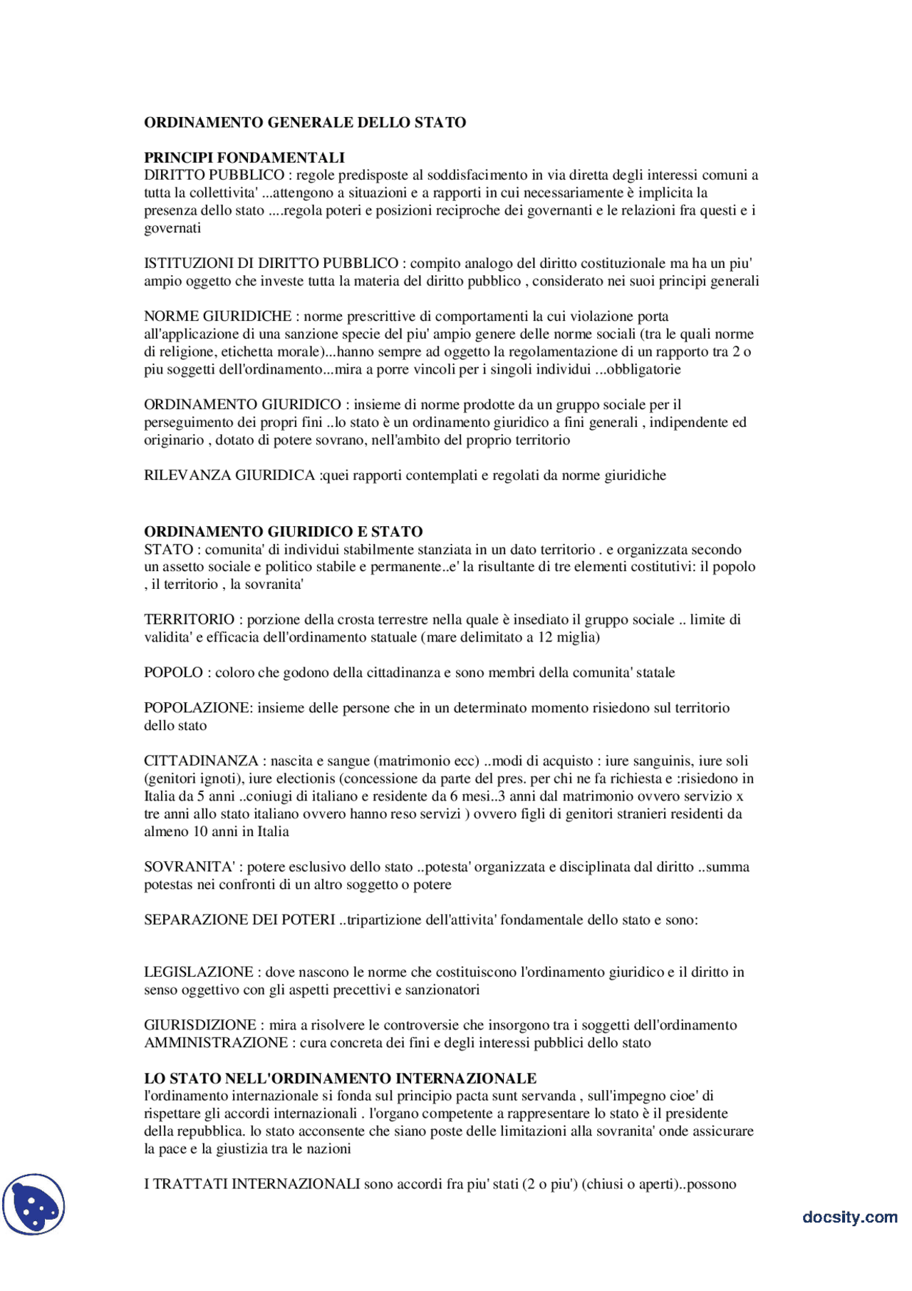 Riassunto Istituzioni Di Diritto Pubblico Prof Delconte Docsity