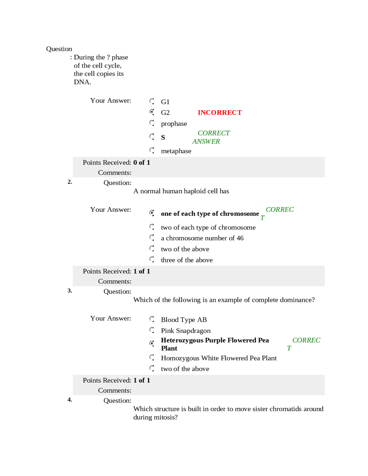10 Solved Mcqs On Life Science I Quiz Bly 101 Docsity