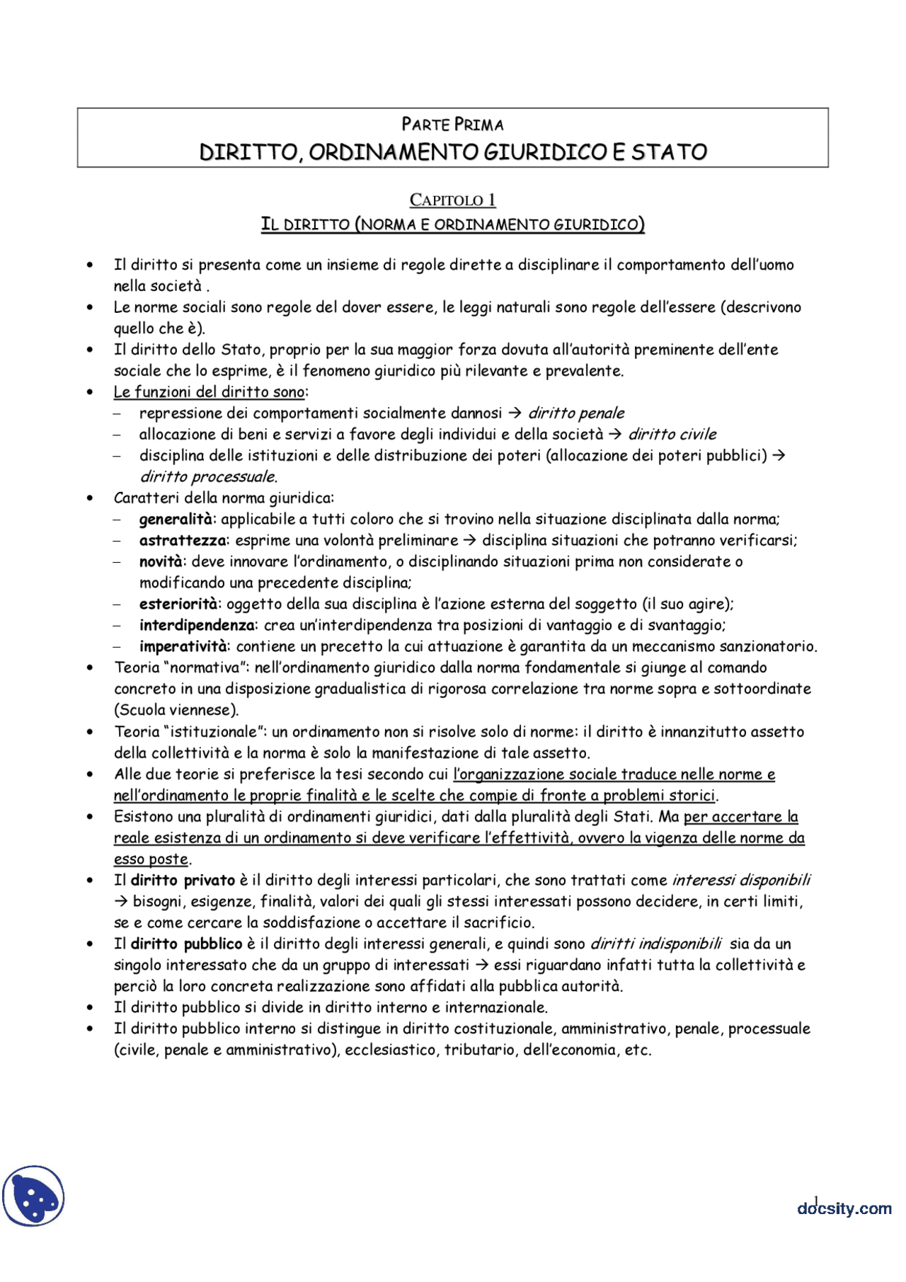 Dispense Di Istituzioni Di Diritto Pubblico Parte 1 Docsity