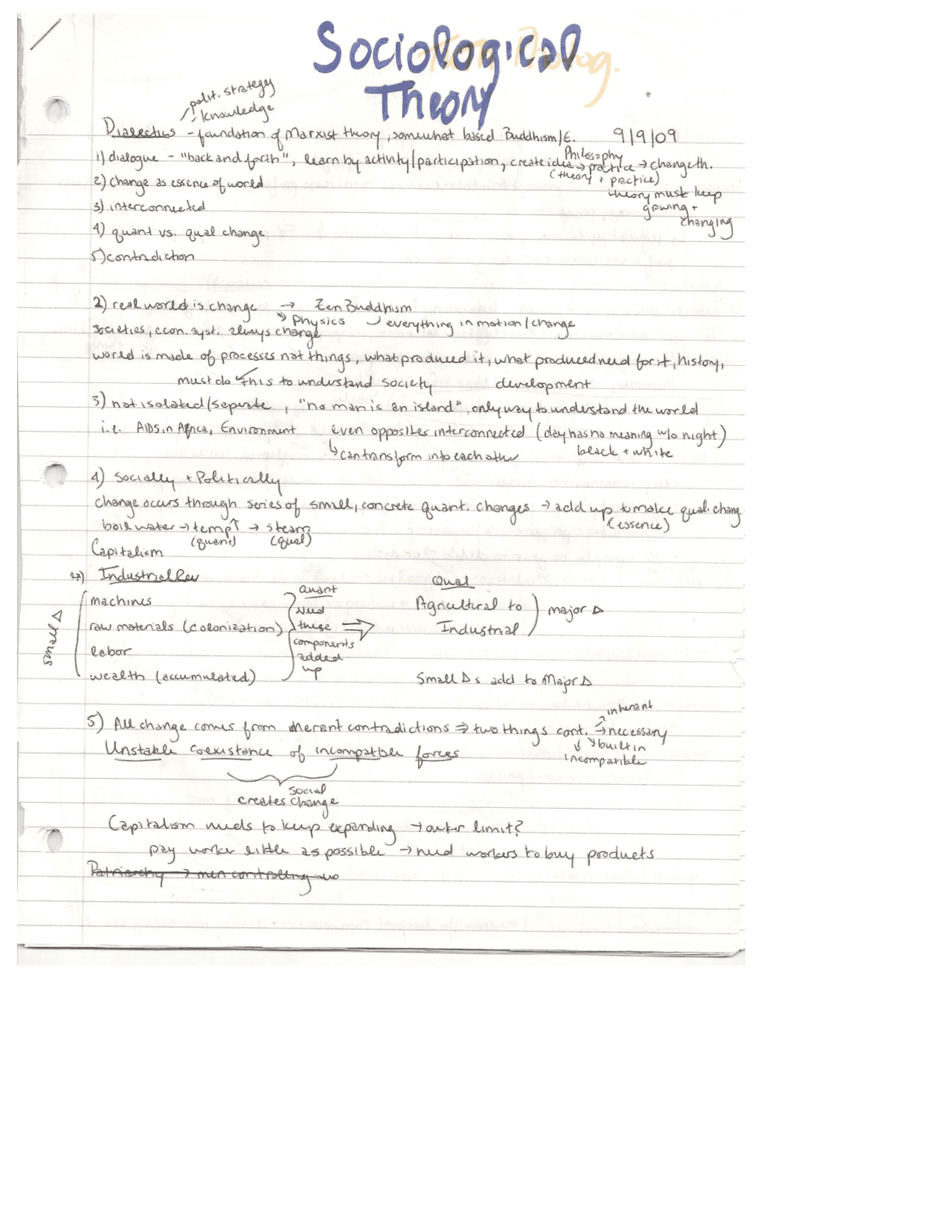 Sociological Theory Handout Class Notes Soci 31100 Docsity