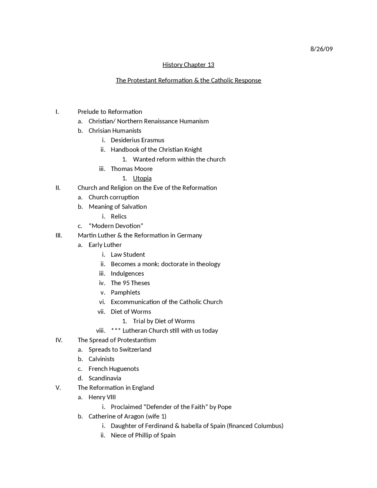 The Protestant Reformation and the Catholic Response | Western History ...