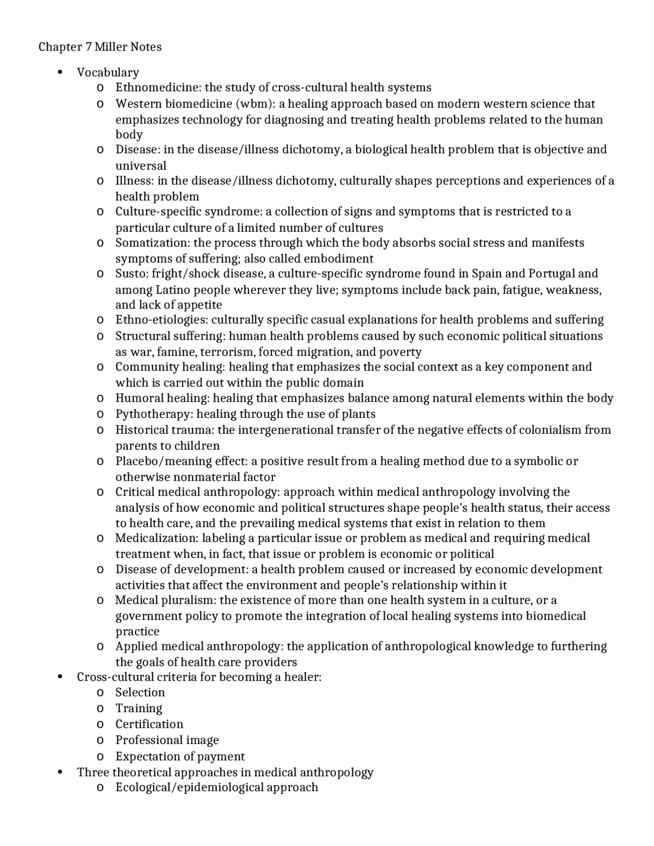 Disease, Illness, Culture Specific Syndrome and Ethnomedicine | ANTH ...