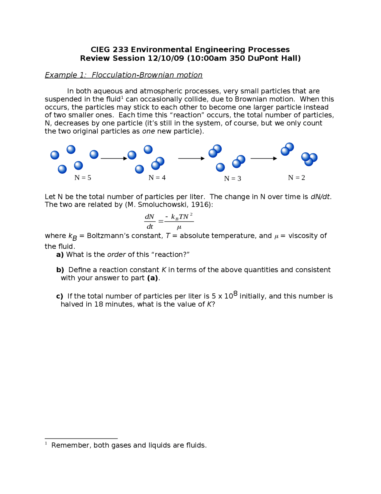 Environmental Engineering Processes Final Exam Cieg 233 Docsity