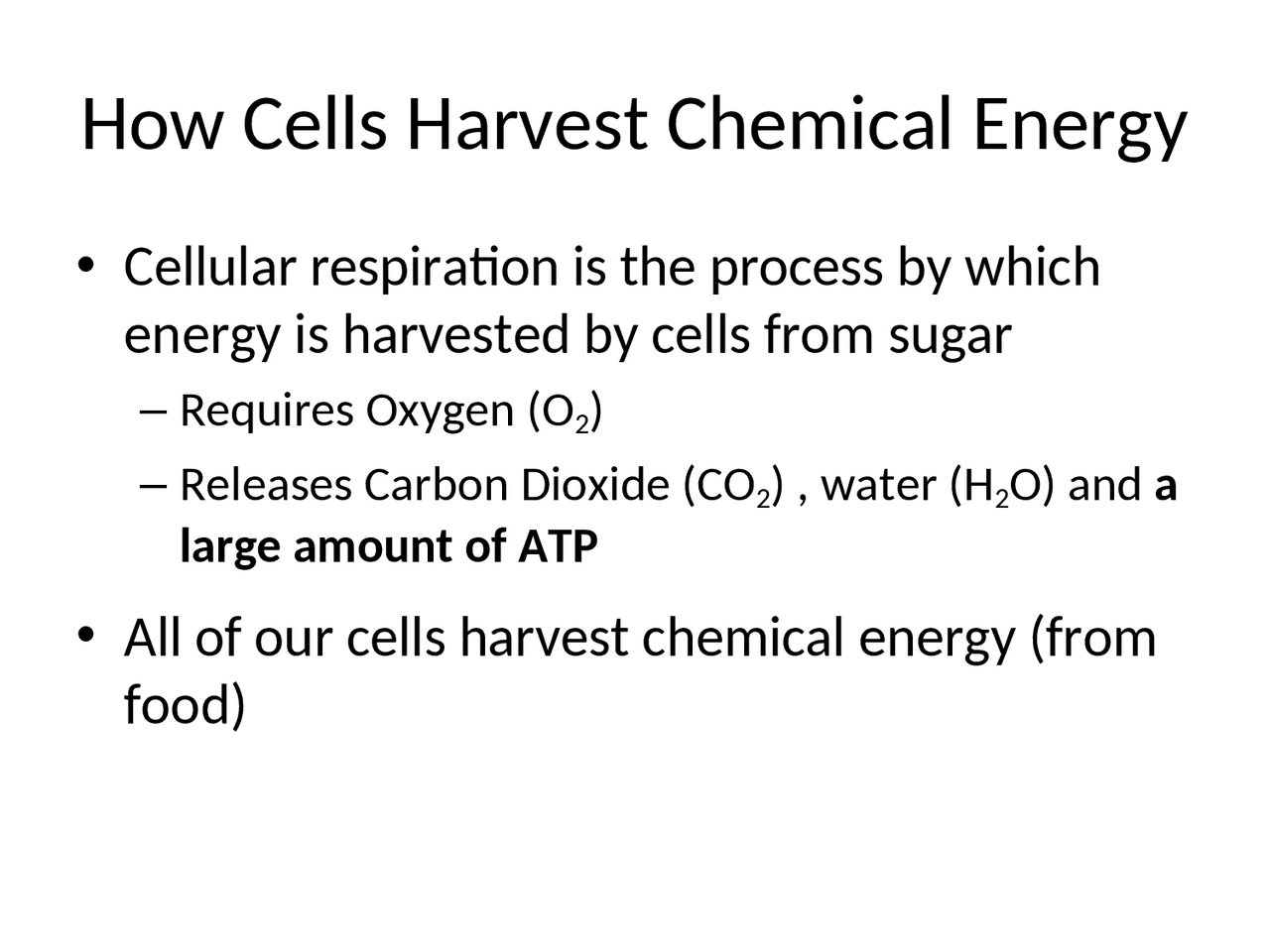 How Cells Harvest Chemical Energy - Principles of Biology | BIO 101 ...
