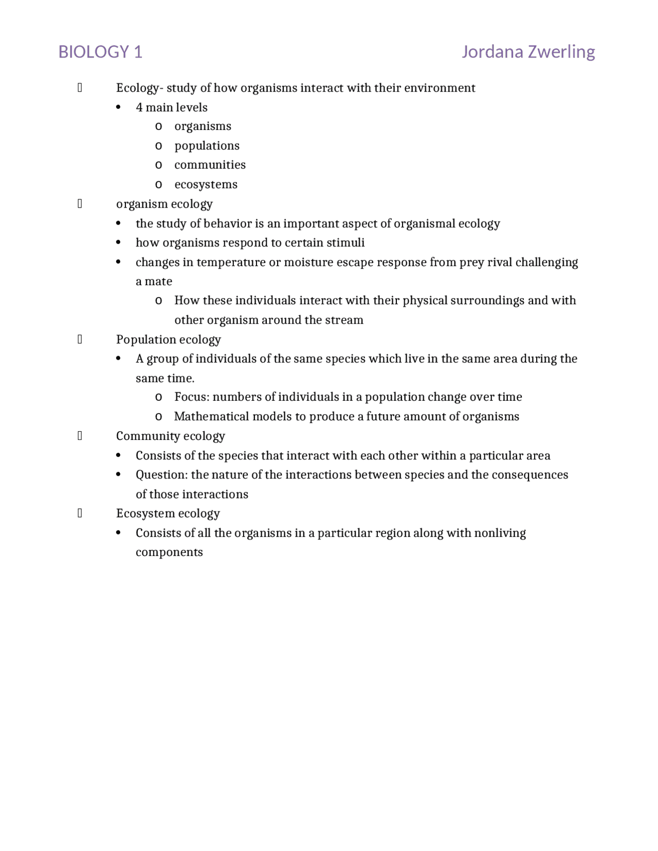 Outline Principle Of Biology Ii Bsci 106c Docsity