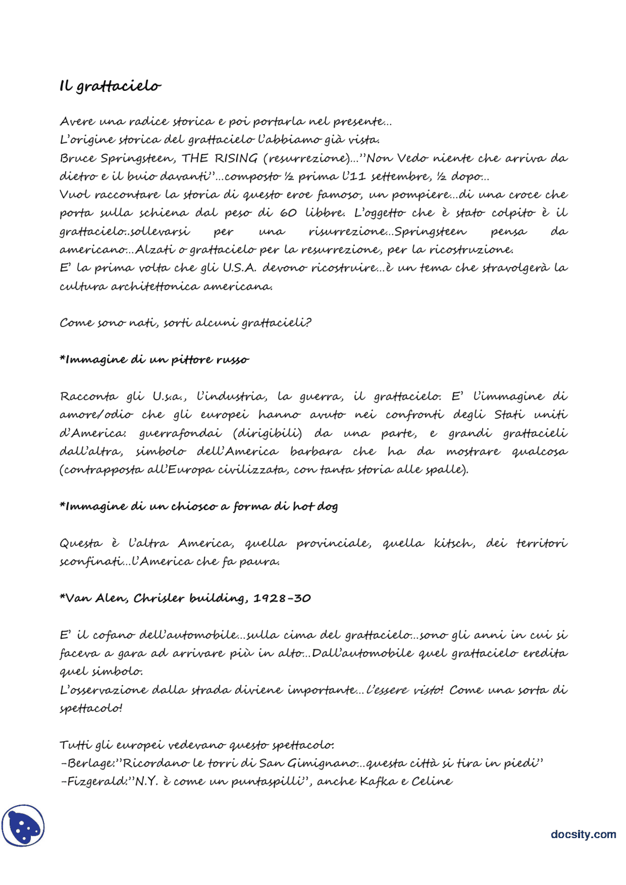 Appunti Di Storia Dellarchitettura Il Grattacielo Docsity