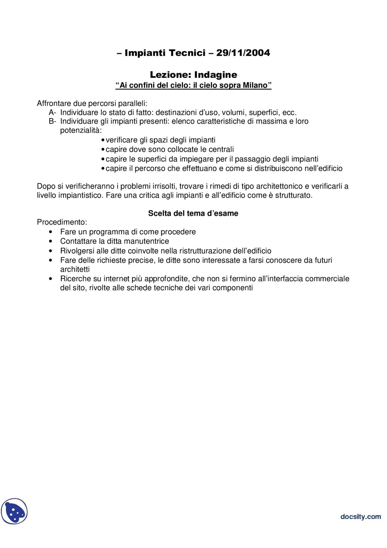 Appunti Di Impianti Tecnici Parte 2 Docsity