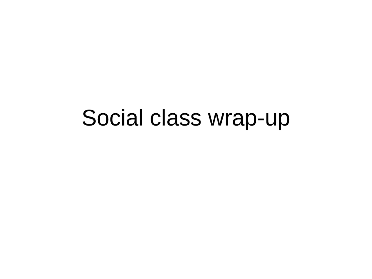 Foundations of Education - Social Class wrap-up | EPFE 400 - Docsity