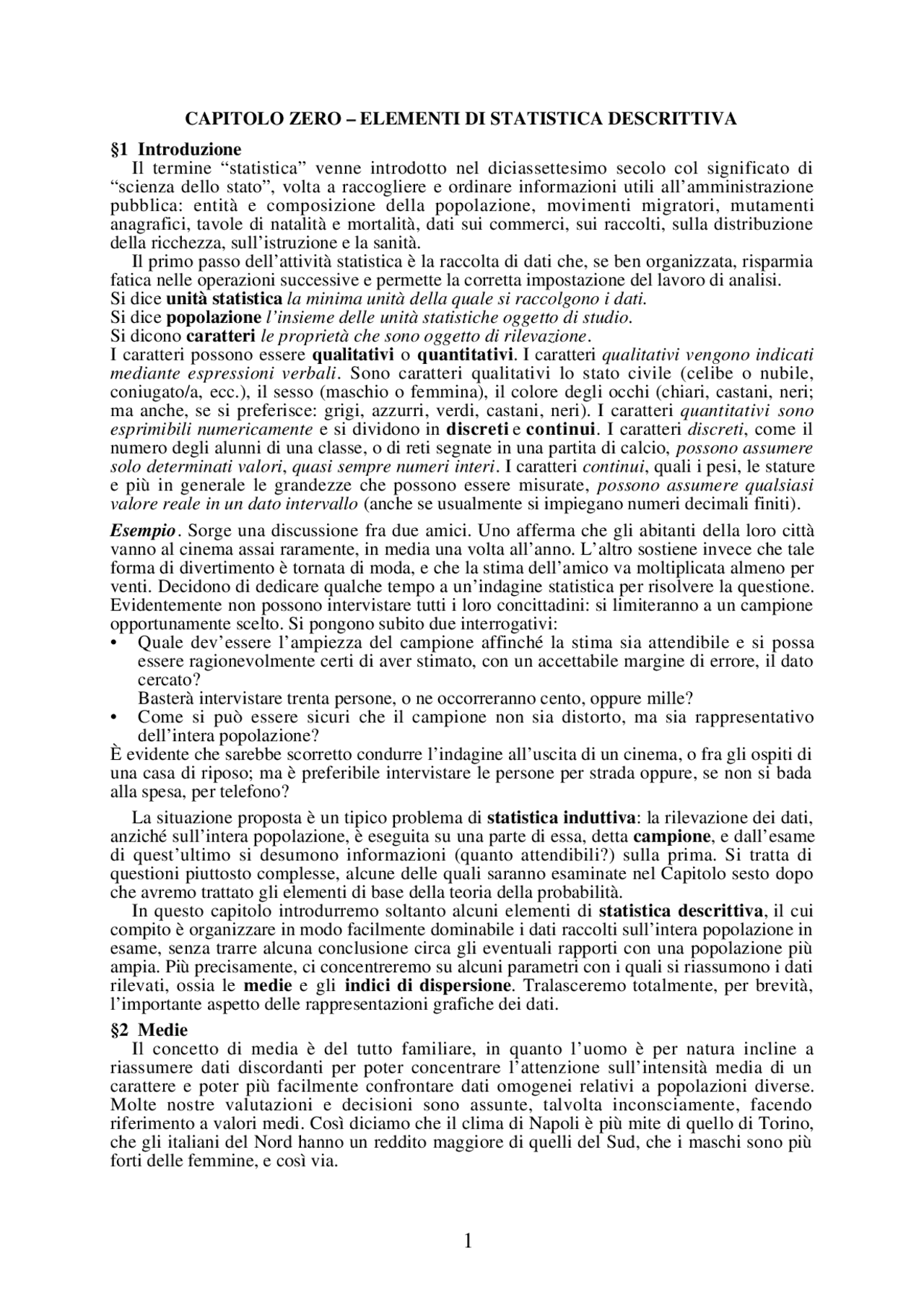 Appunti Di Elementi Di Statistica Descrittiva Docsity