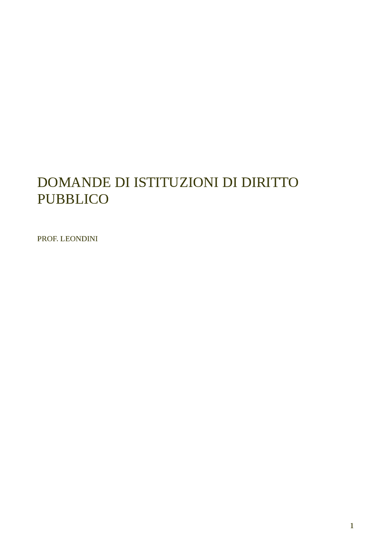 Domande E Risposte Diritto Pubblico Docsity
